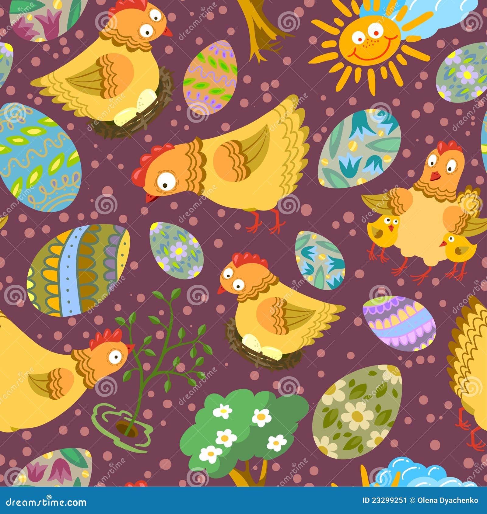 Easter seamless stock vector. Illustration of color, clip - 23299251