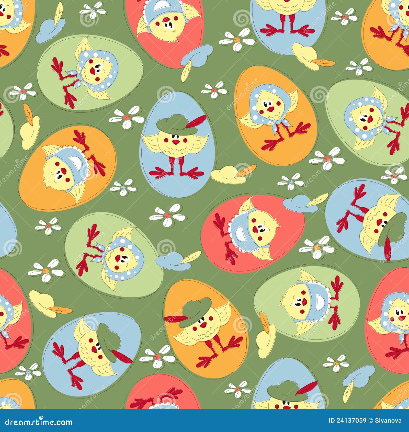 Easter seamless pattern stock vector. Illustration of ornament - 24137059