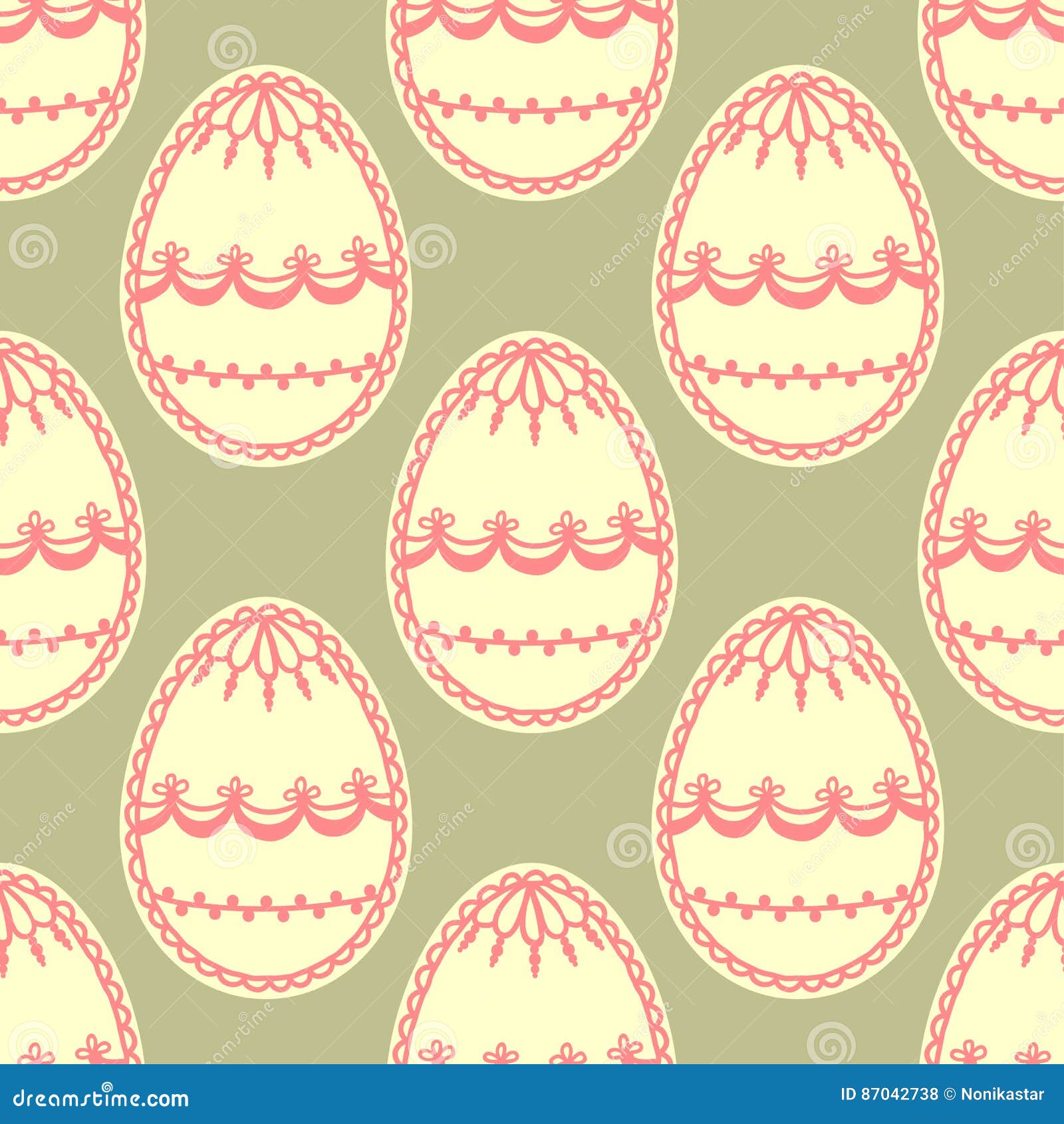 Easter seamless pattern stock vector. Illustration of drawn - 87042738