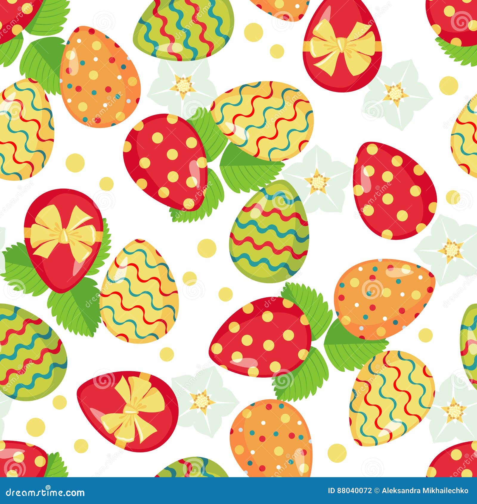 Easter Seamless Pattern with Eggs. Stock Vector - Illustration of ...