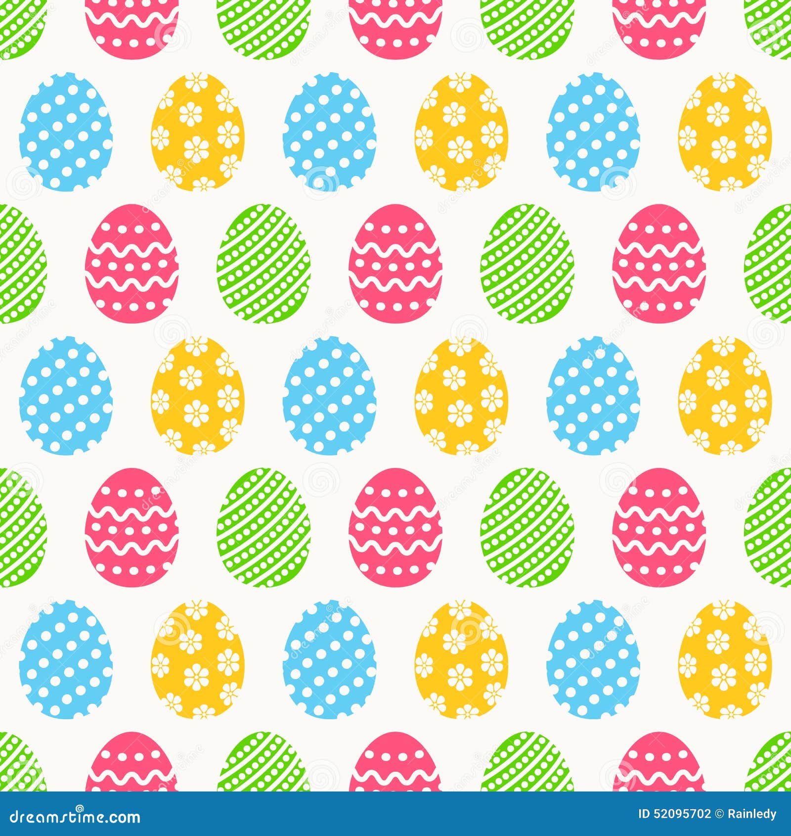 Easter Seamless Pattern with Eggs. Vector Background. Stock Vector ...