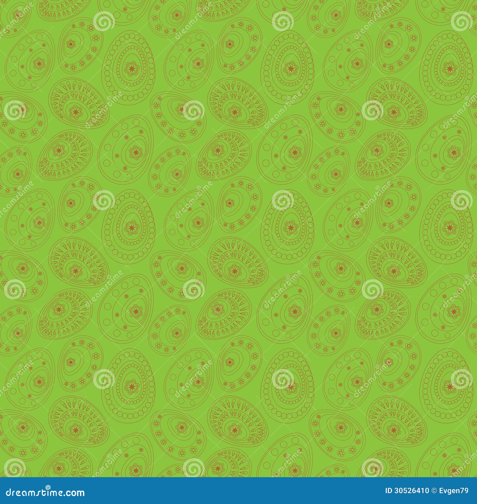 Easter Seamless Pattern on Green Background Stock Vector - Illustration ...