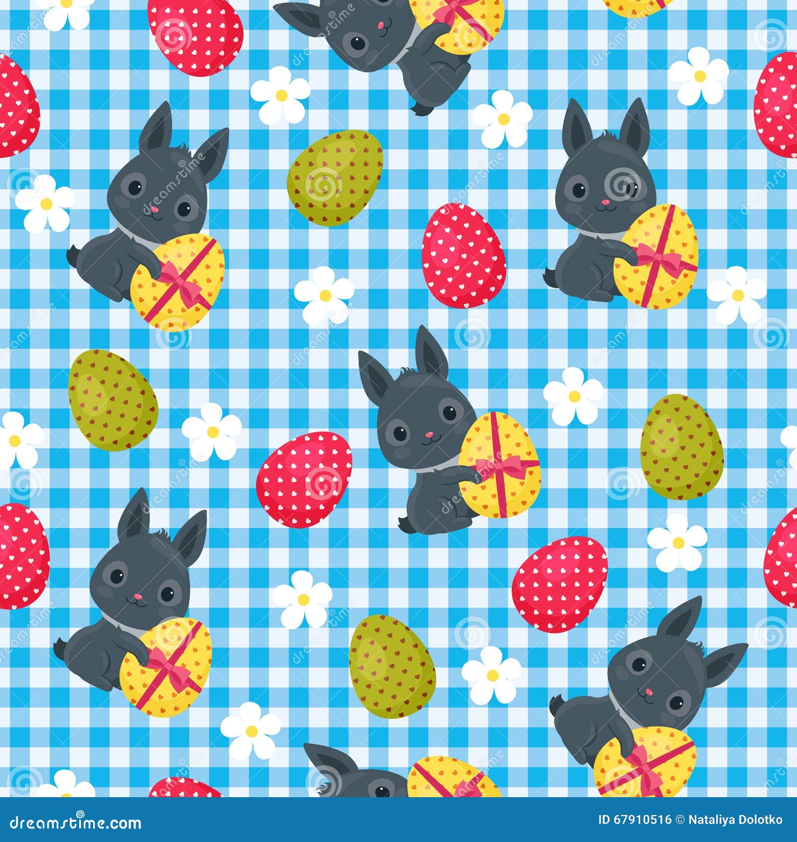 Easter seamless wallpaper stock vector. Illustration of background ...