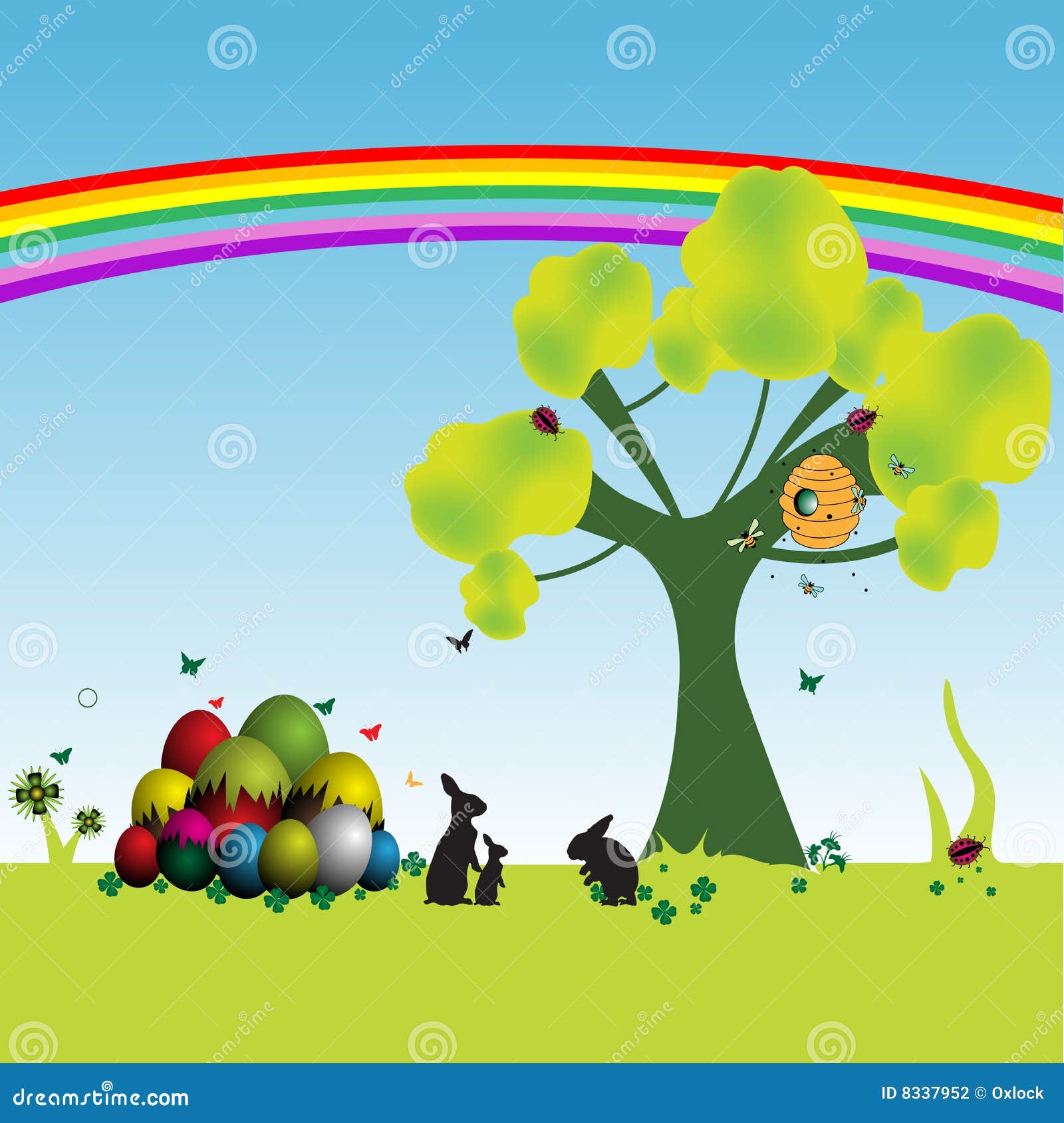 Easter season stock vector. Illustration of colorful, artistic - 8337952