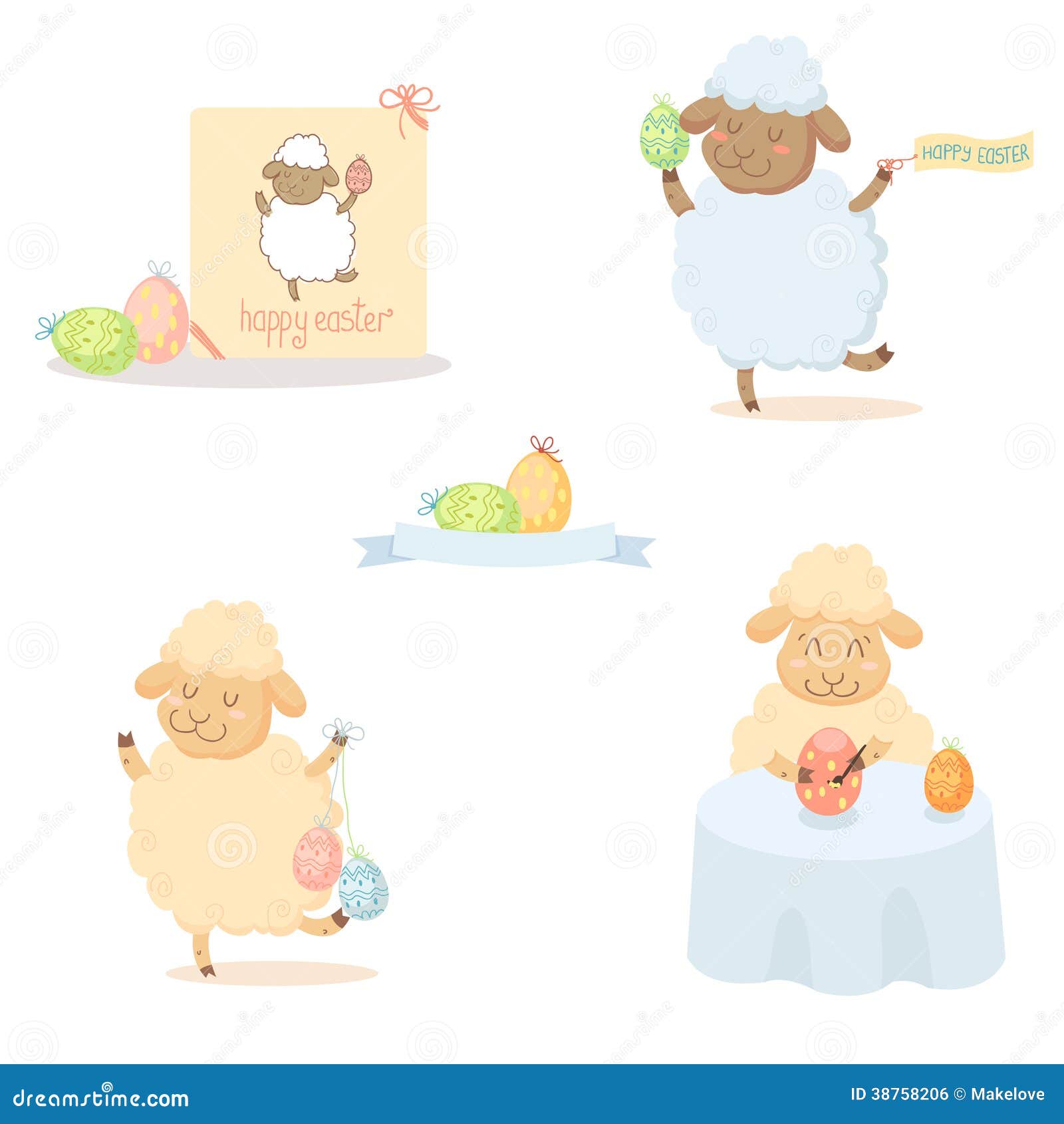 Easter Sheep stock vector. Illustration of card, easter - 38758206