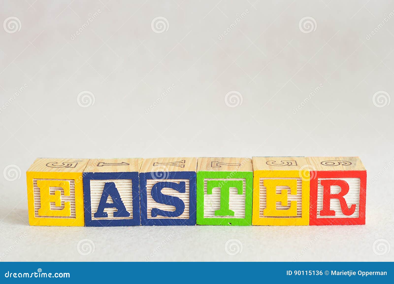 Easter Spelled with Alphabet Blocks Stock Photo - Image of childhood ...