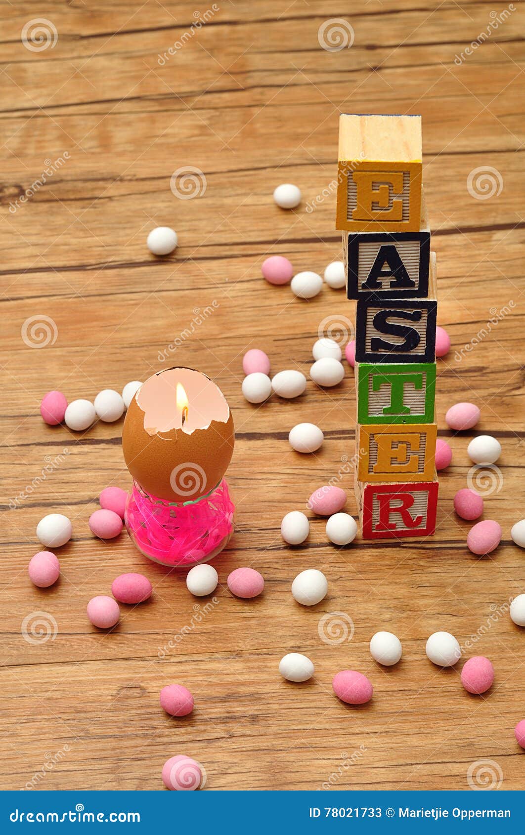 Easter Spelled with Colorful Alphabet Blocks Stock Image - Image of ...