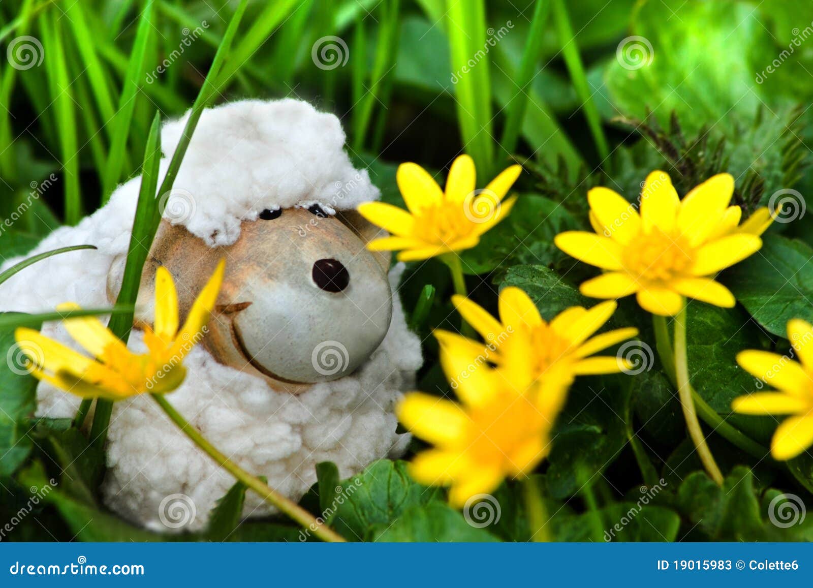 Easter- or Spring Decoration - Funny Little Sheep Stock Image - Image ...