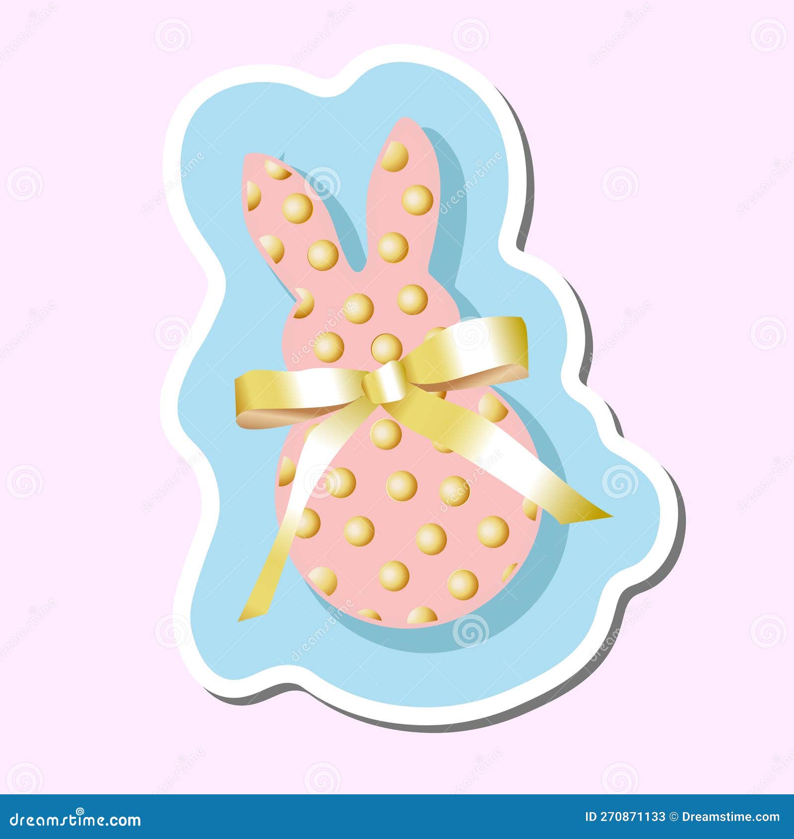 Easter Sticker. Bunny. Cute Bunny Silhouette Stock Vector ...