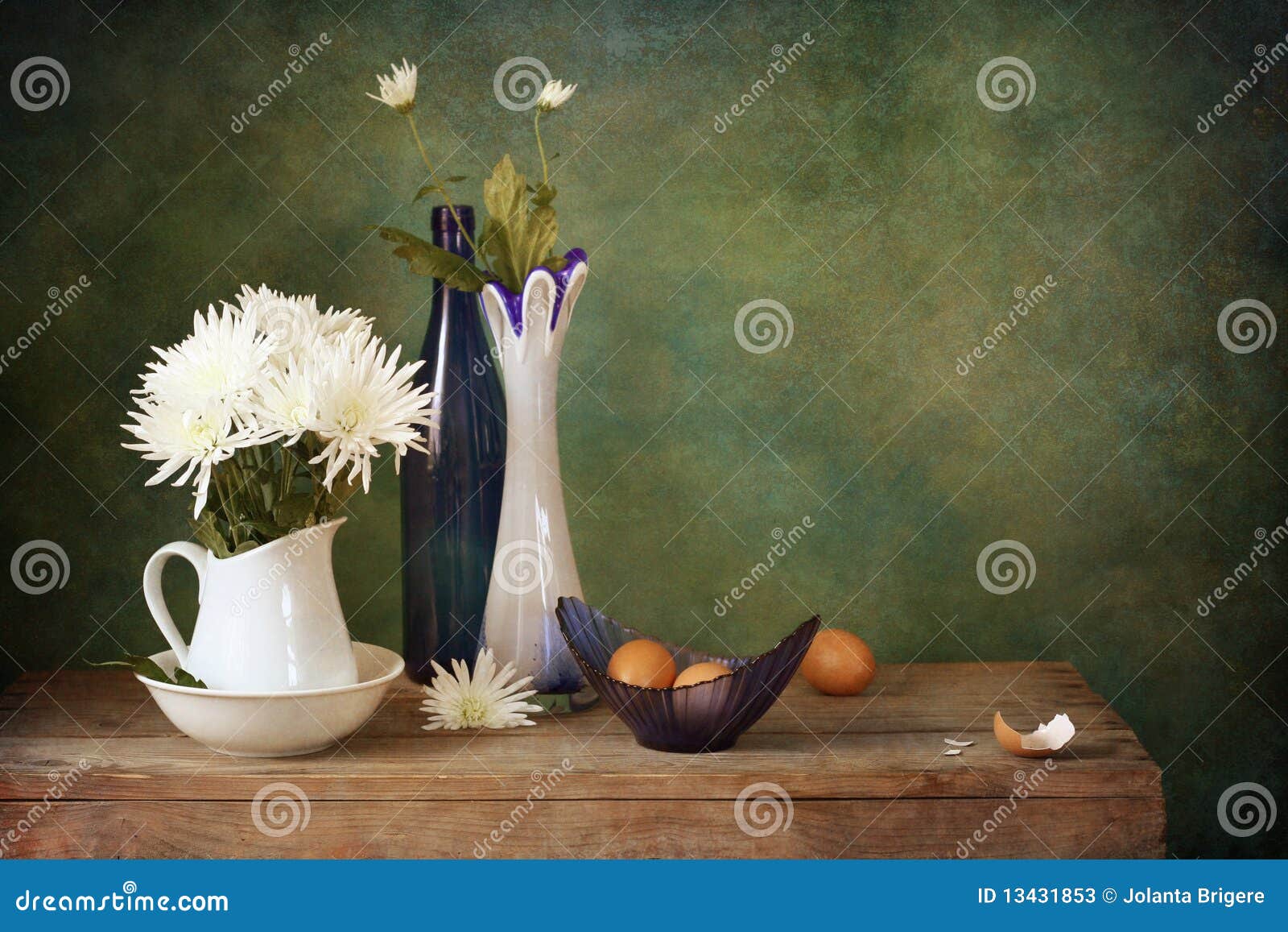 Easter still life stock image. Image of blue, composition - 13431853