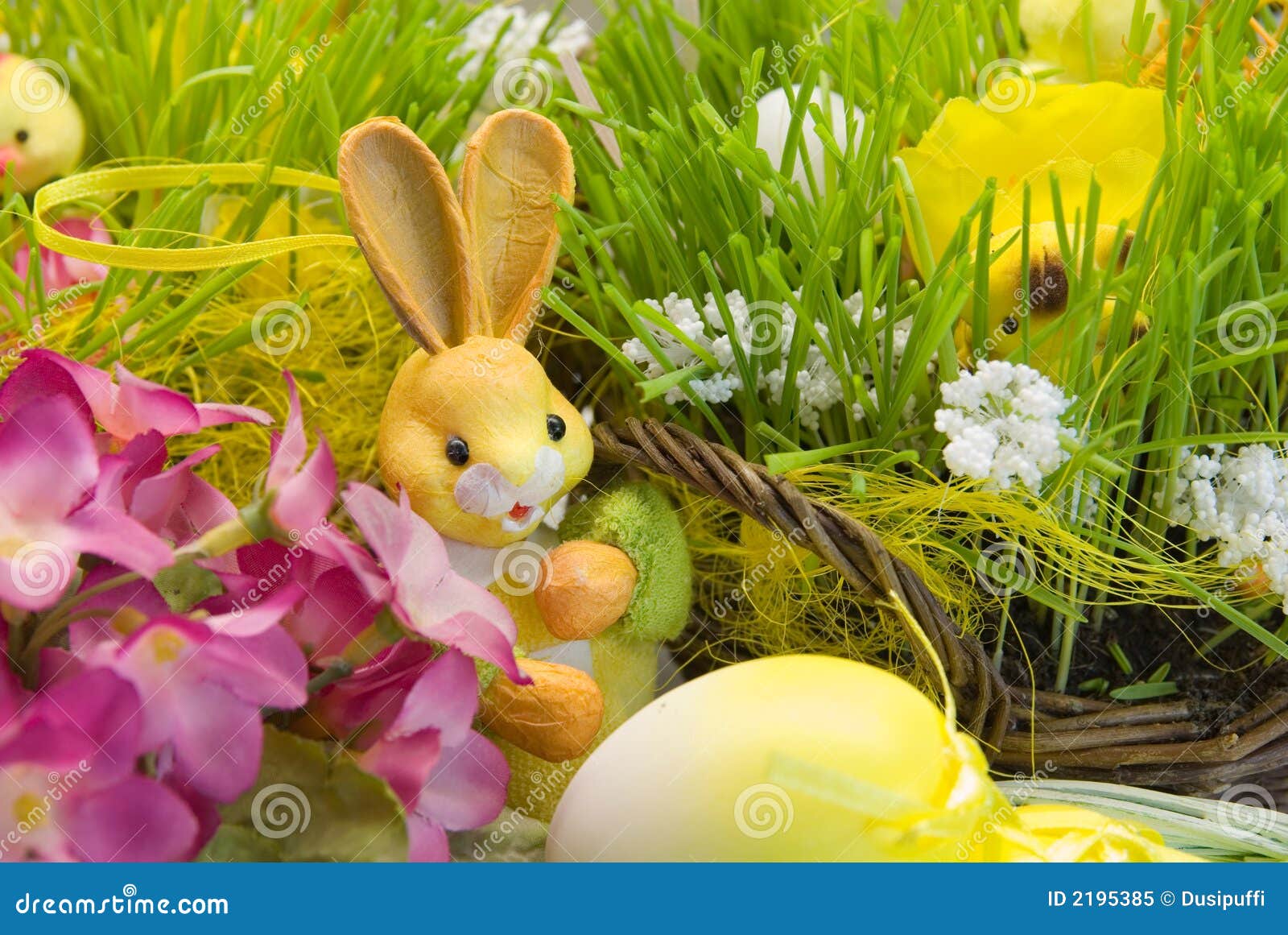 Easter still life stock image. Image of ribbon, colored - 2195385