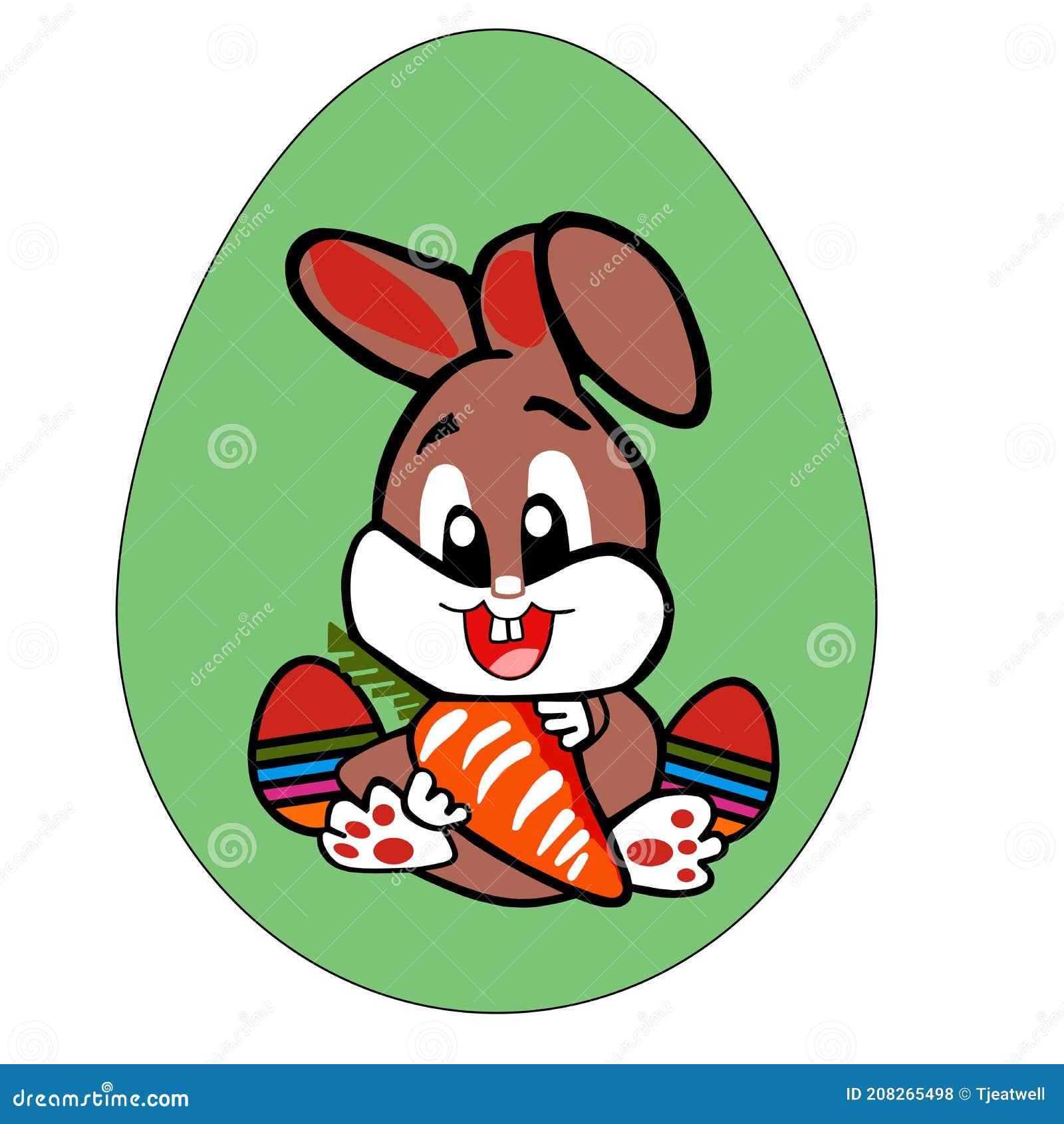 Easter Sunday Green Bunny Rabbit Stock Photo - Illustration of ears ...