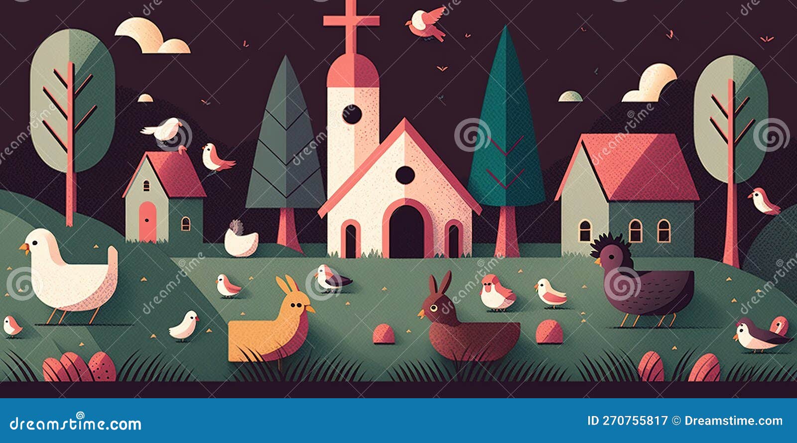 Easter Sunday. Easter Vector Illustration. Cave. Empty Tomb of Jesus ...