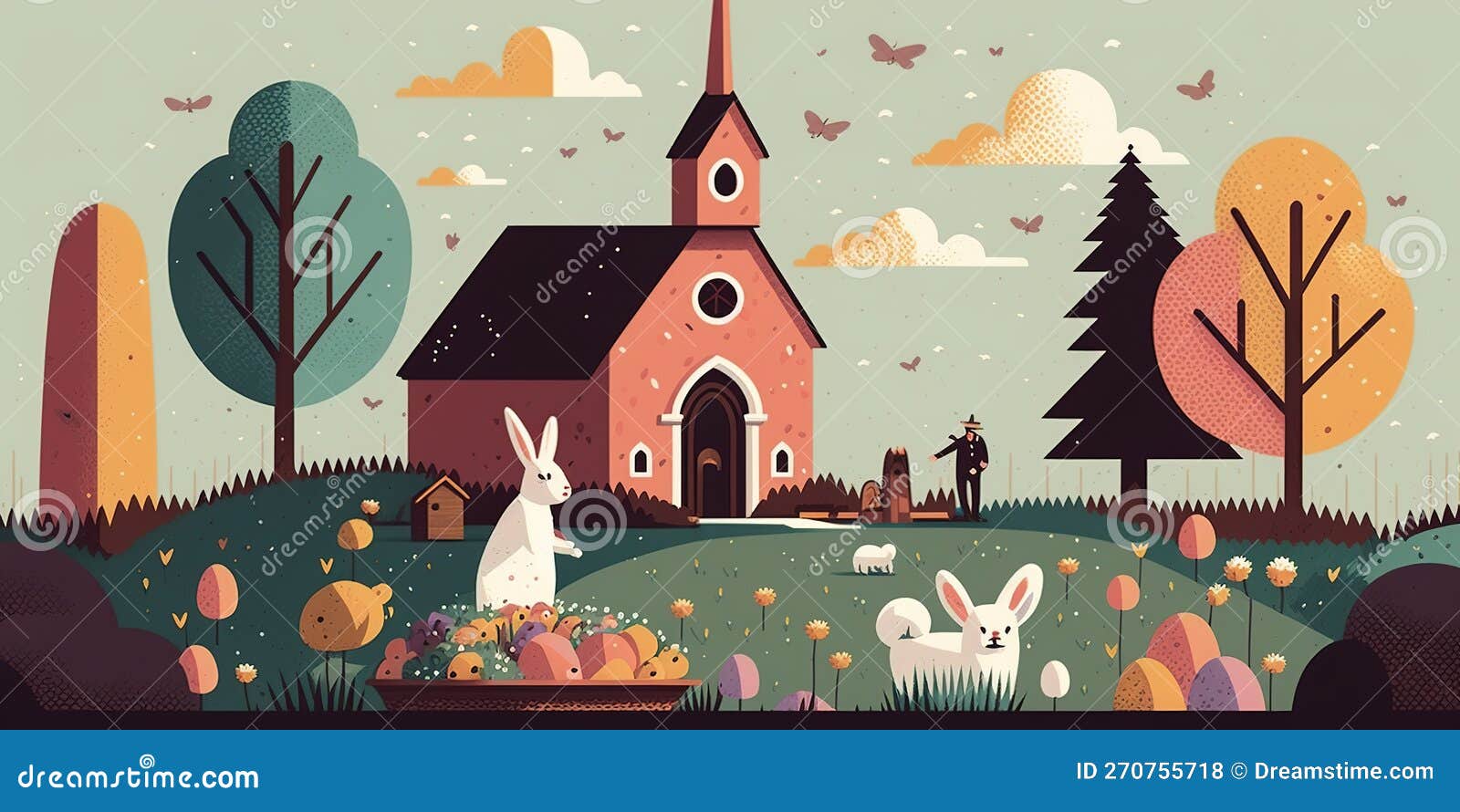 Easter Sunday. Easter Vector Illustration. Cave. Empty Tomb of Jesus ...