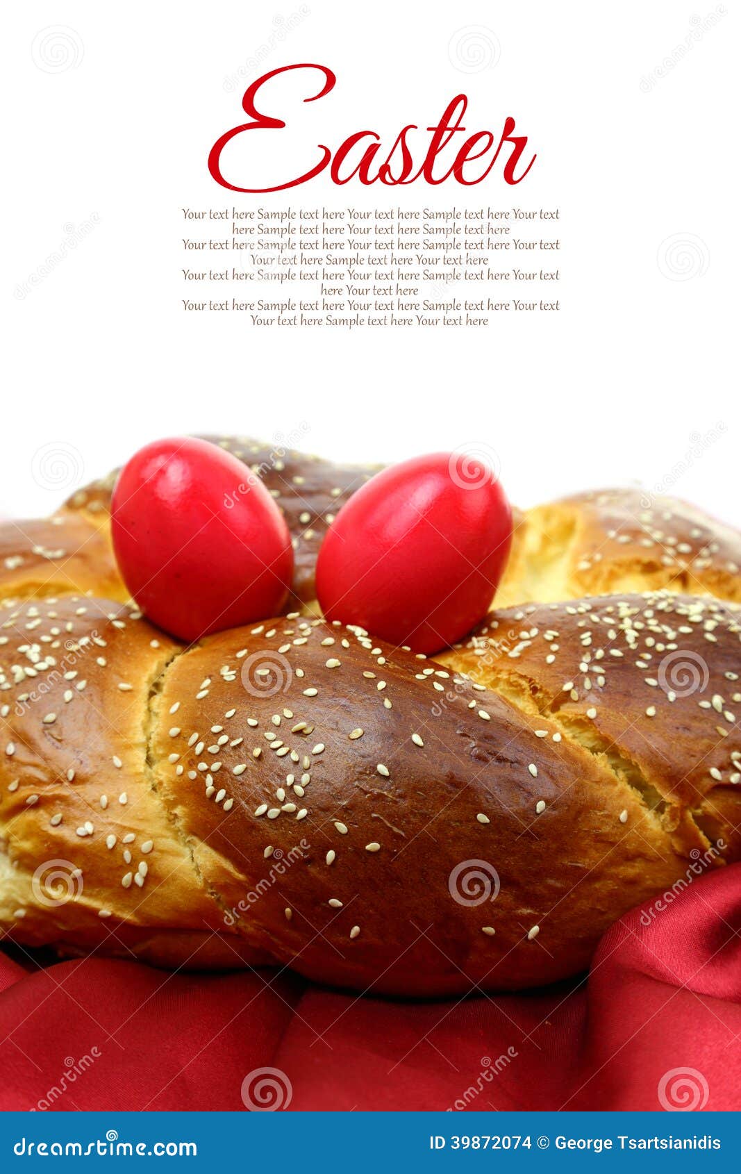 Easter sweet brioche stock photo. Image of holiday, bulgaria - 39872074