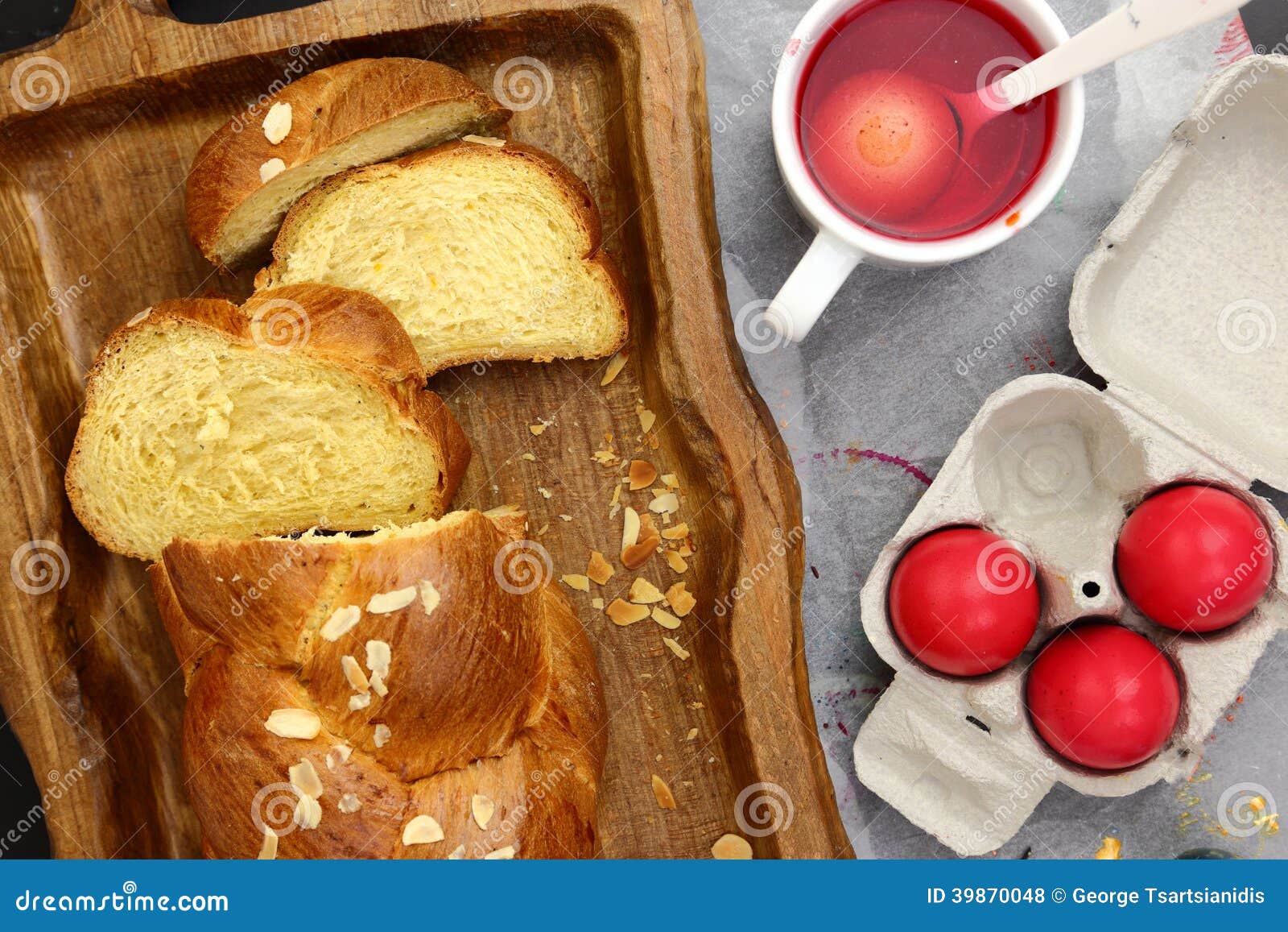 Easter sweet brioche stock photo. Image of happy, cozonac - 39870048