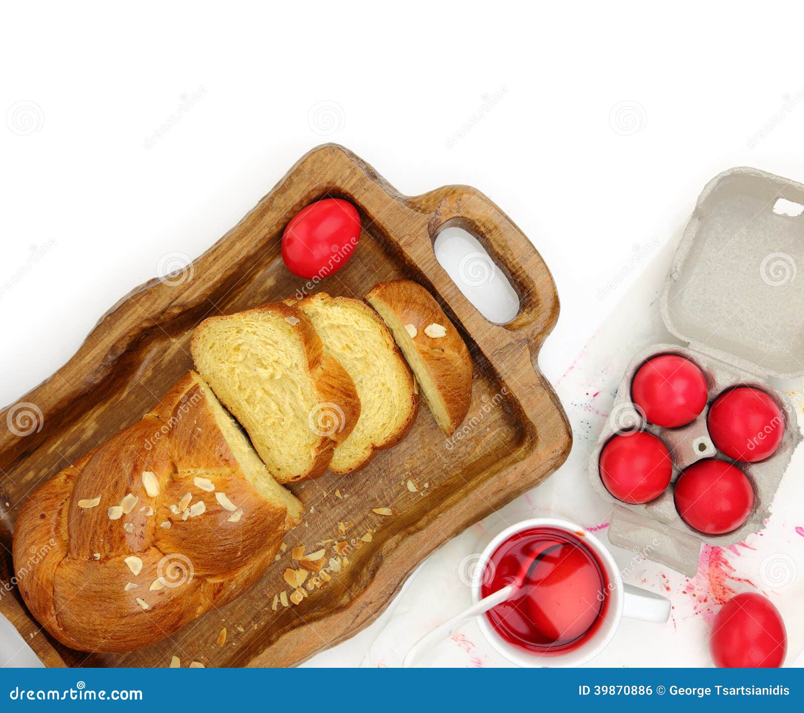 Easter sweet brioche stock photo. Image of kozunak, choreg - 39870886
