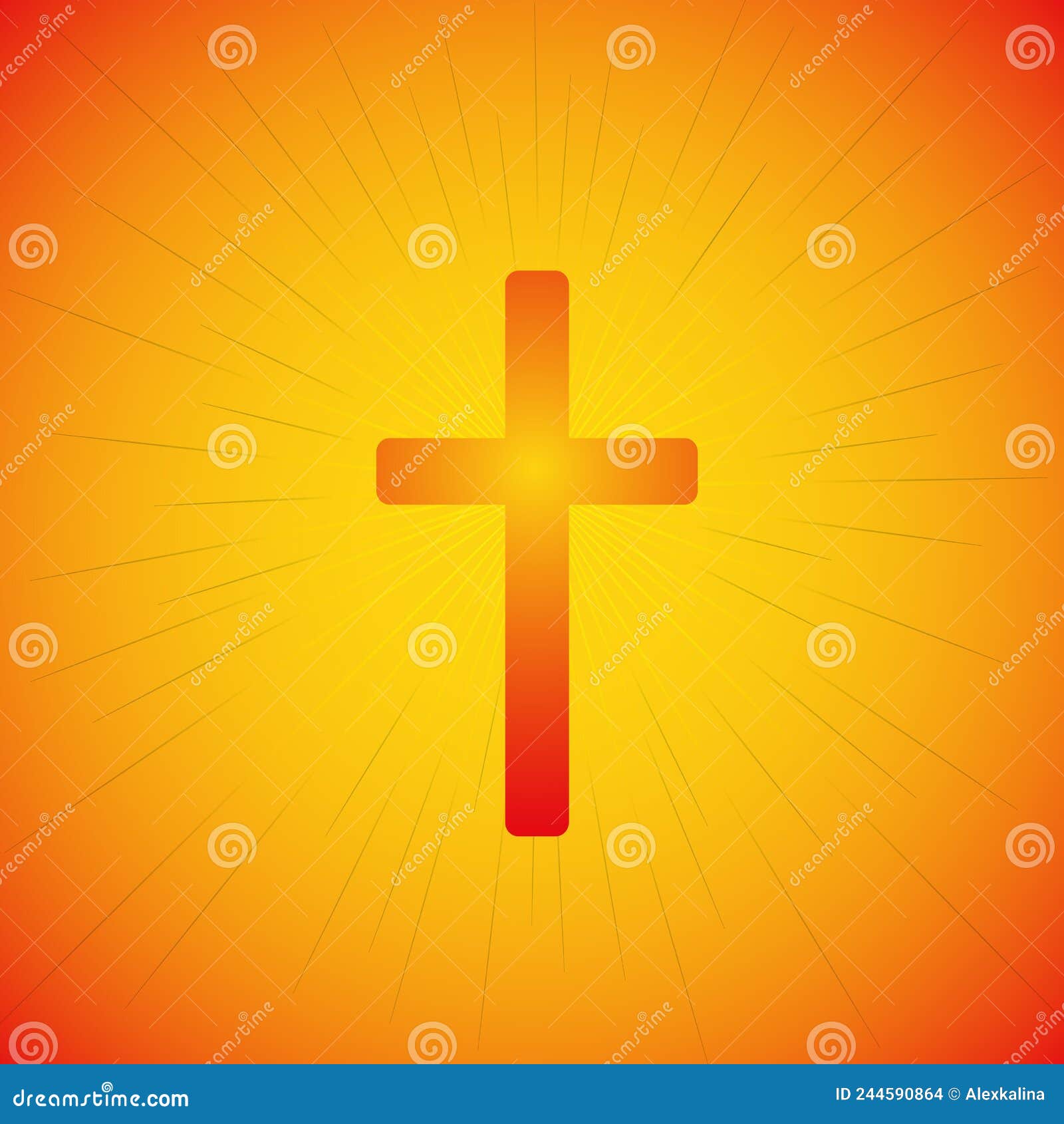 Easter. the Symbol of the Cross - the Resurrection of Jesus Christ ...