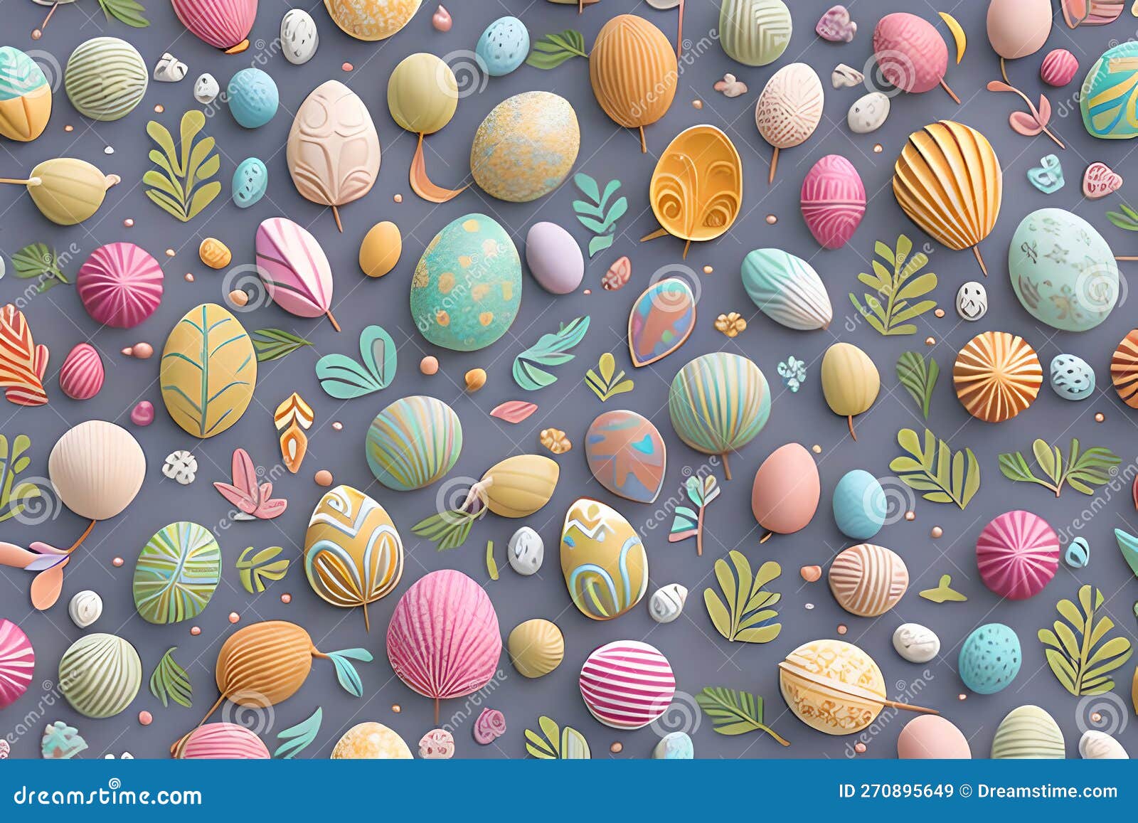 Easter Symbols in the Joyful Greeting Pattern Template Stock Illustration - Illustration of ...