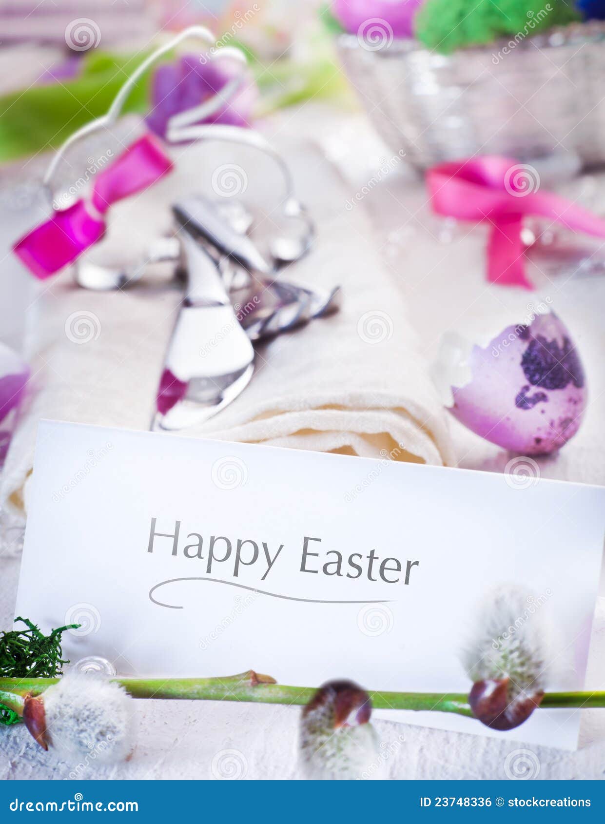 Easter Table Setting stock photo. Image of card, festive - 23748336