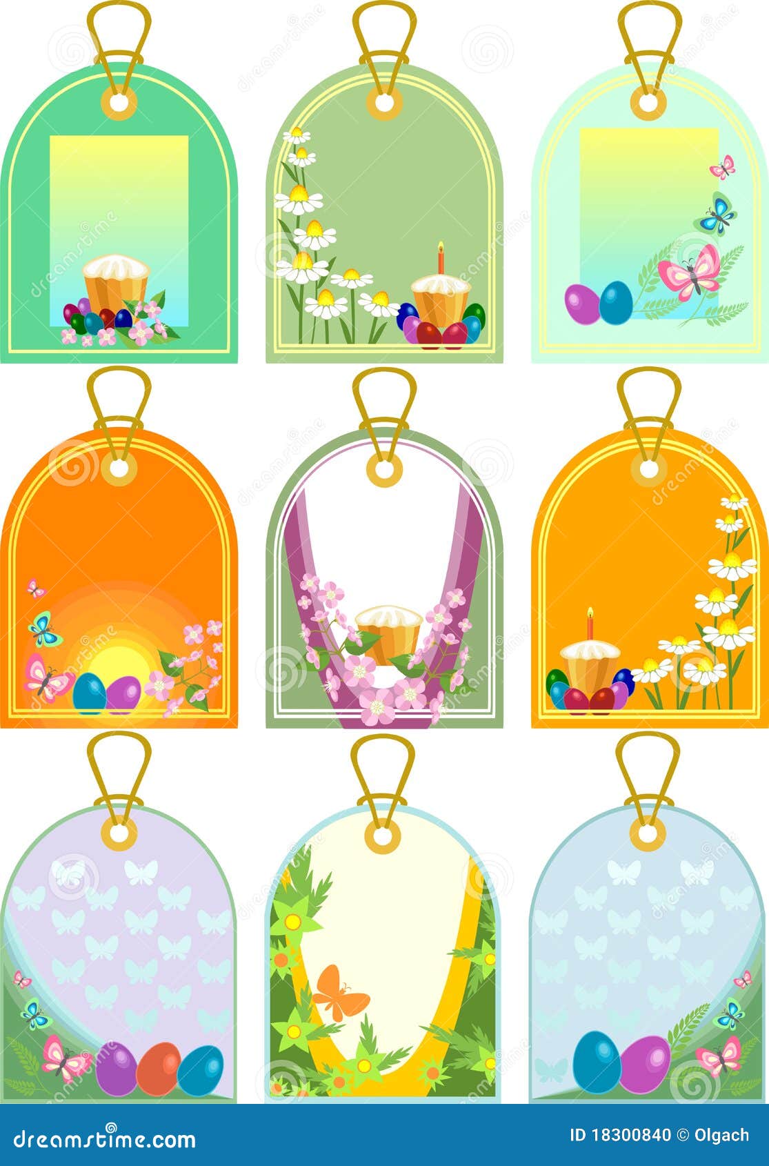 Easter tags stock vector. Illustration of banner, isolated - 18300840