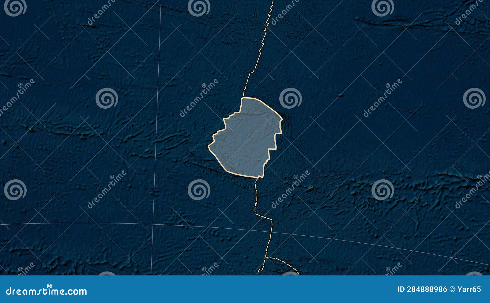 Easter Plate - Boundaries. Satellite Map Stock Illustration ...