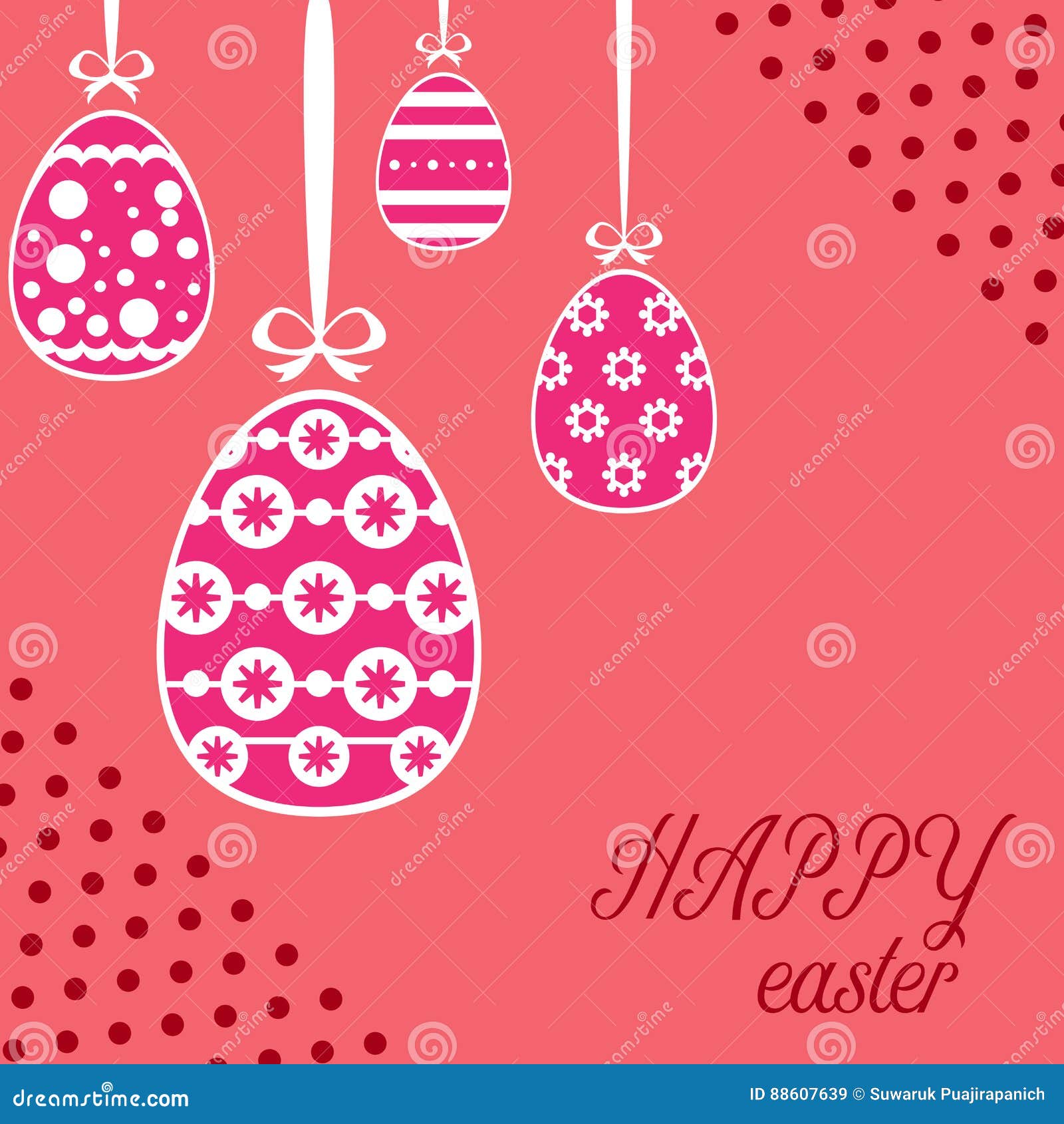 Easter Template in Square Size Stock Vector - Illustration of ...