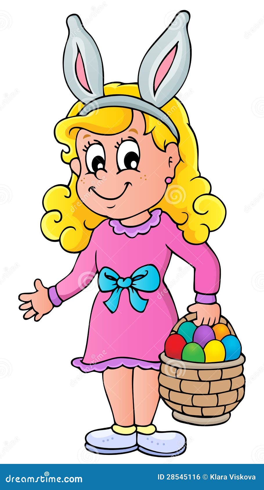 Easter theme girl stock vector. Illustration of graphic - 28545116
