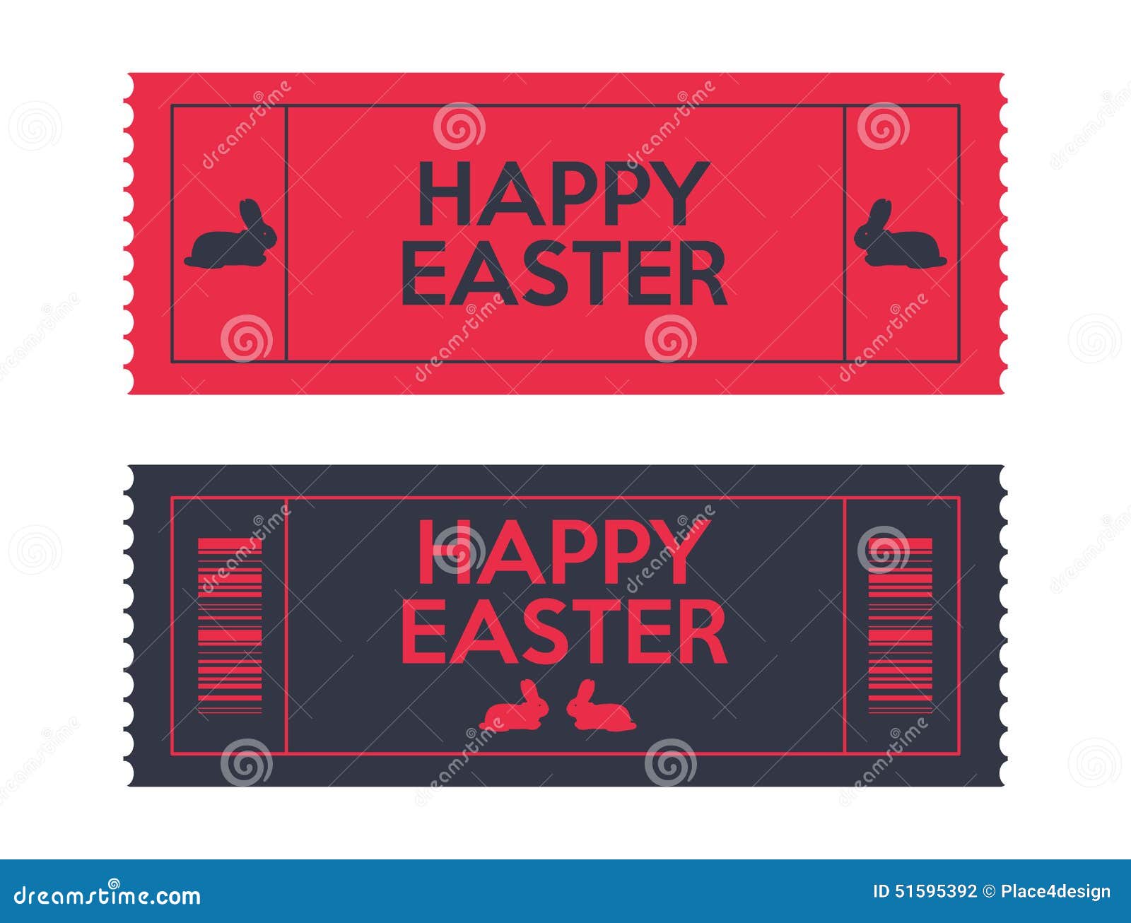 Easter tickets stock vector. Illustration of celebration - 51595392