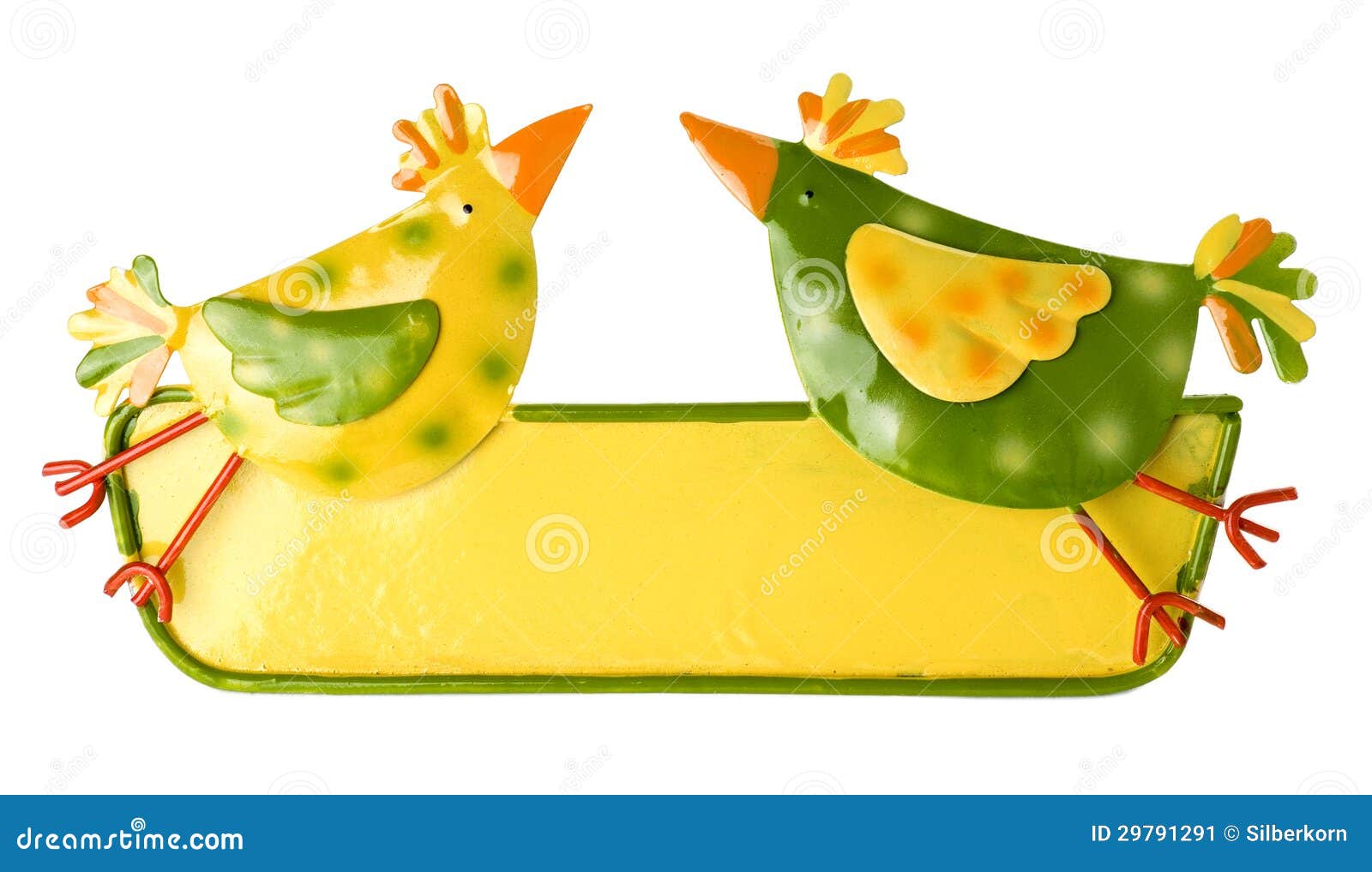 Easter Tin Shield with Two Chickens and a Free Space To Insert M Stock ...