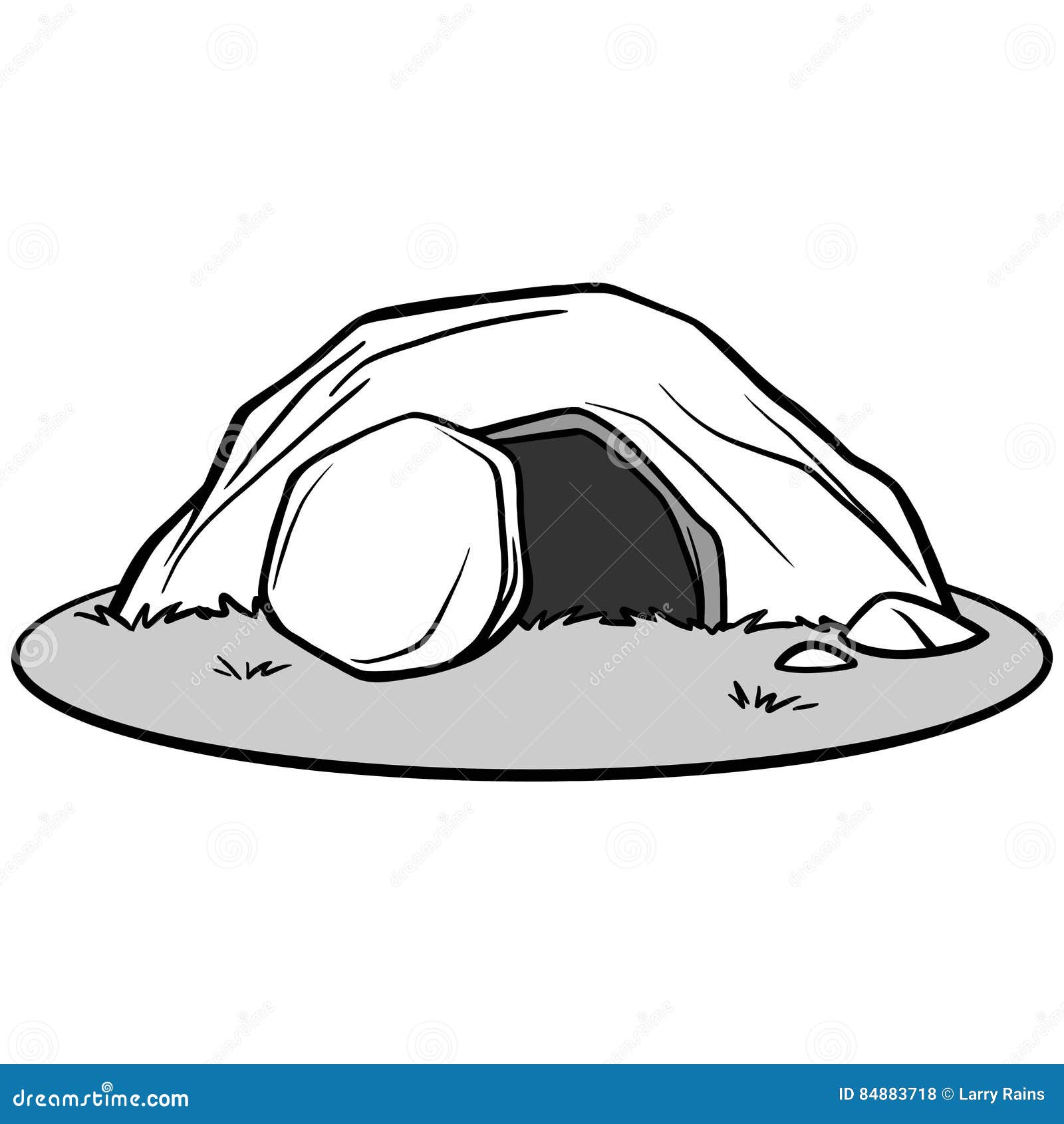 Empty Tomb Of Jesus Christ. Crucifixion On Calvary. City Of Jerusalem ...