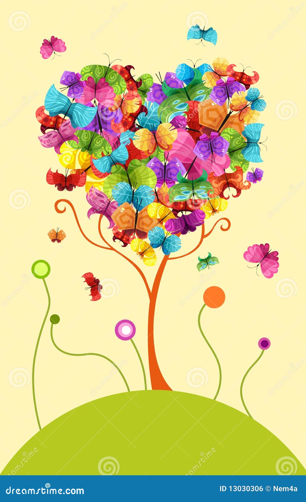 Easter tree stock vector. Illustration of magic, cartoon - 13030306