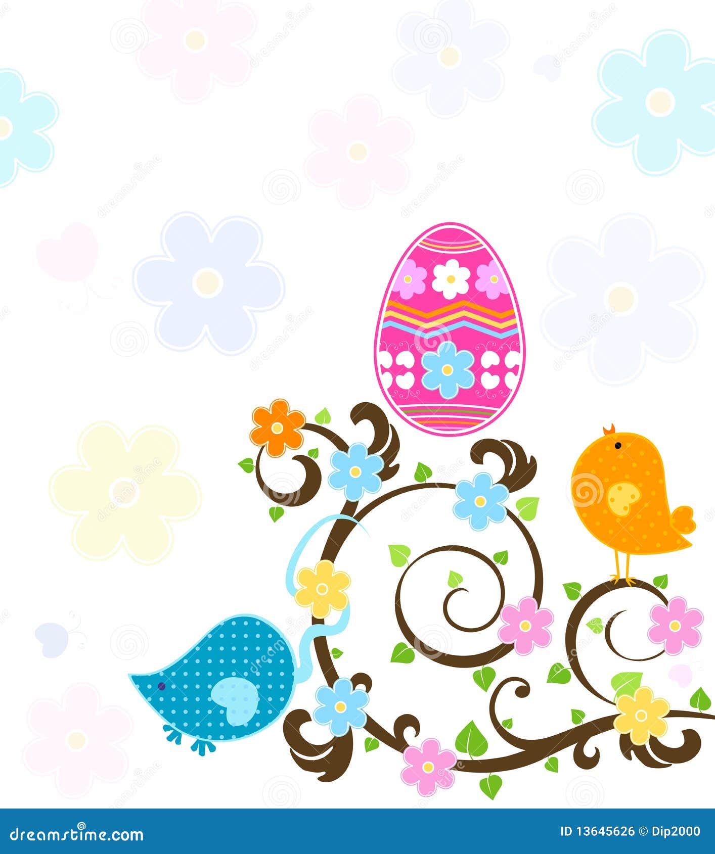 Easter tree stock illustration. Illustration of colorful - 13645626
