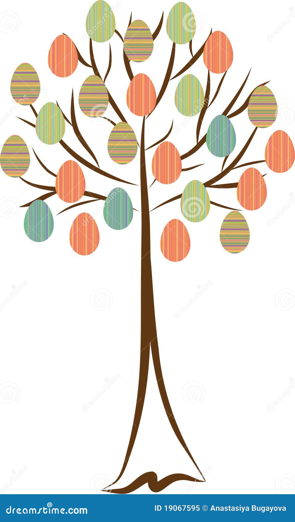 Easter tree stock illustration. Illustration of celebration - 19067595