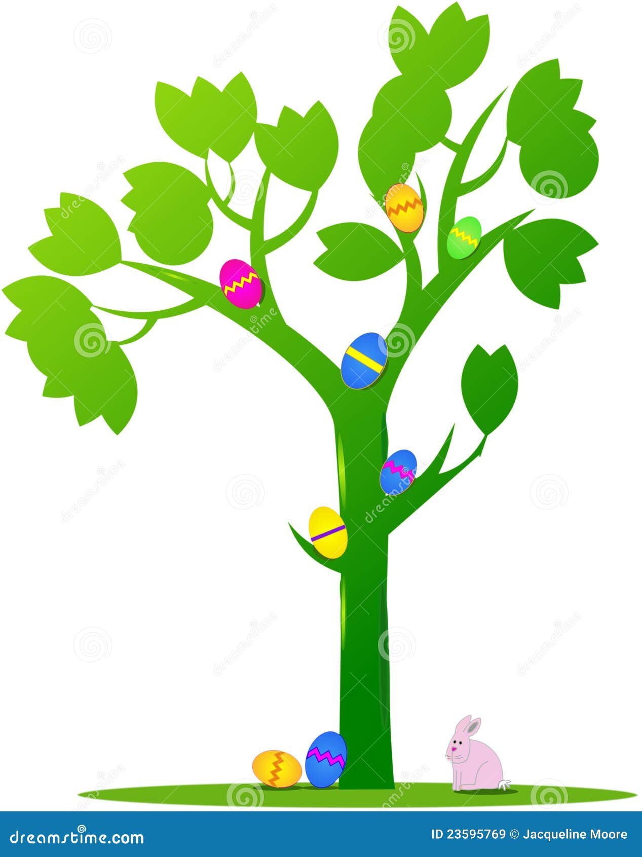 Easter tree stock illustration. Illustration of green - 23595769