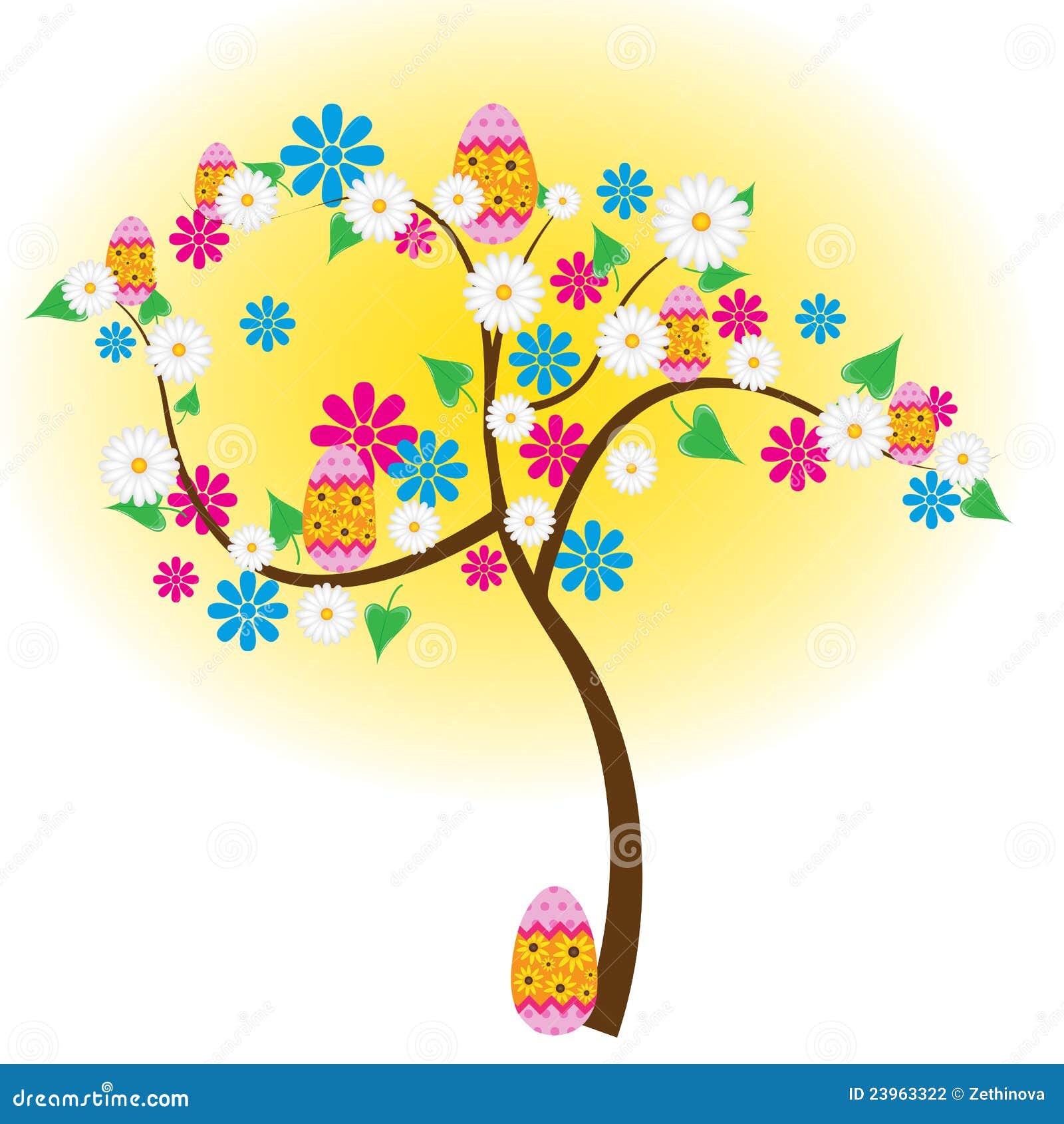 Easter Tree stock illustration. Illustration of tree - 23963322