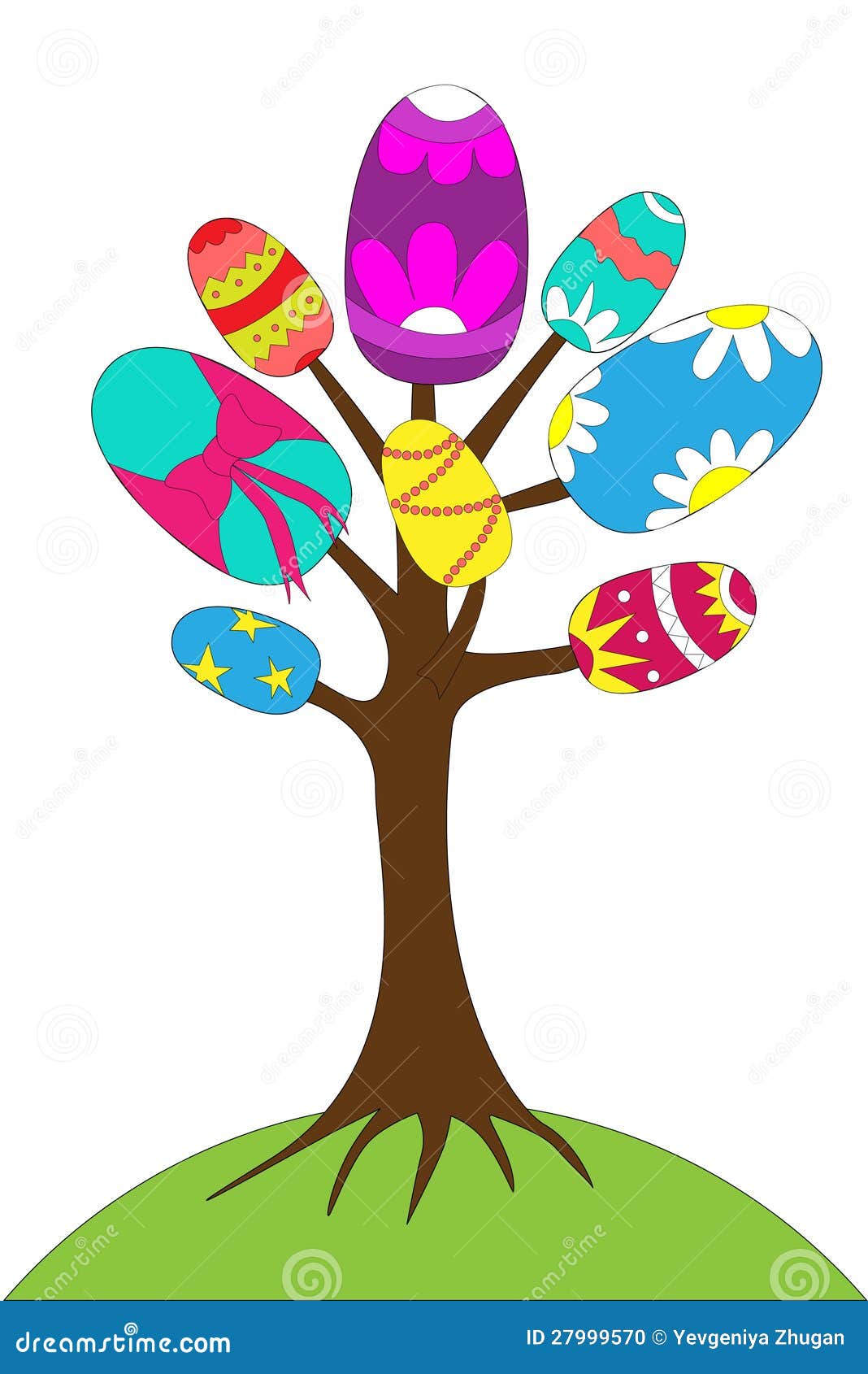 Easter tree stock vector. Illustration of wallpaper, flower - 27999570