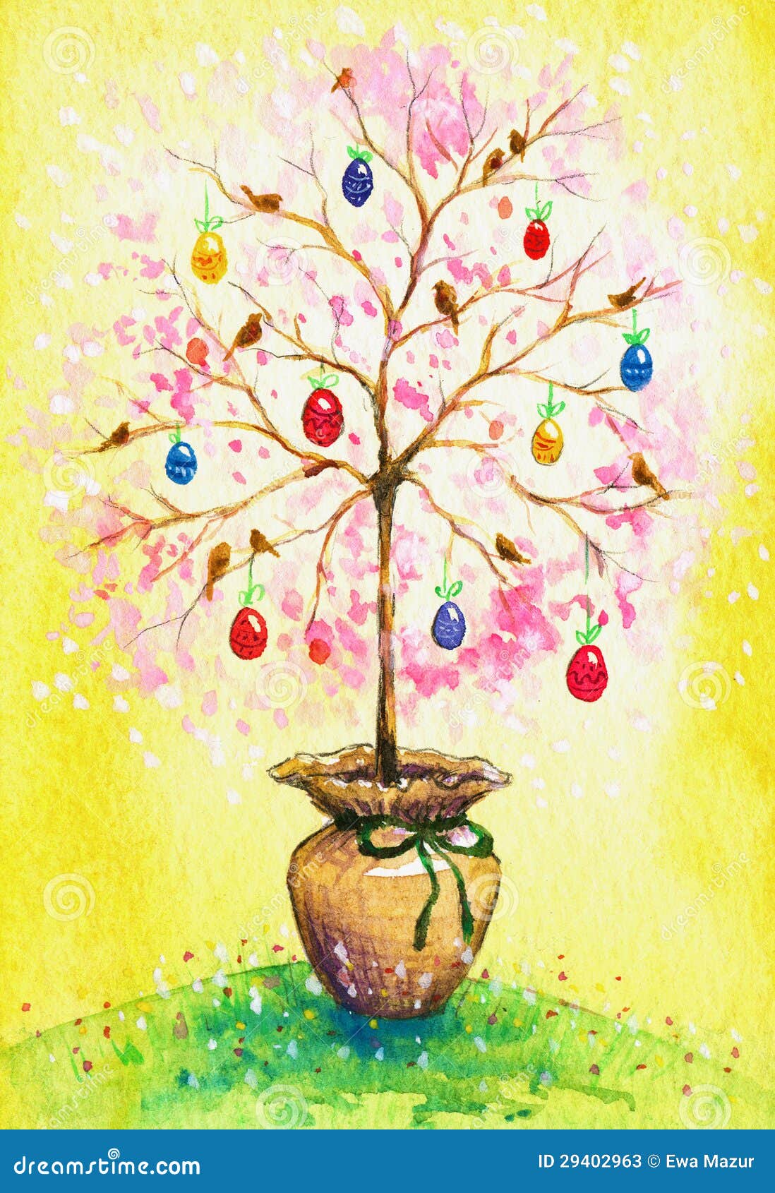 Easter tree stock illustration. Illustration of fantasy - 29402963