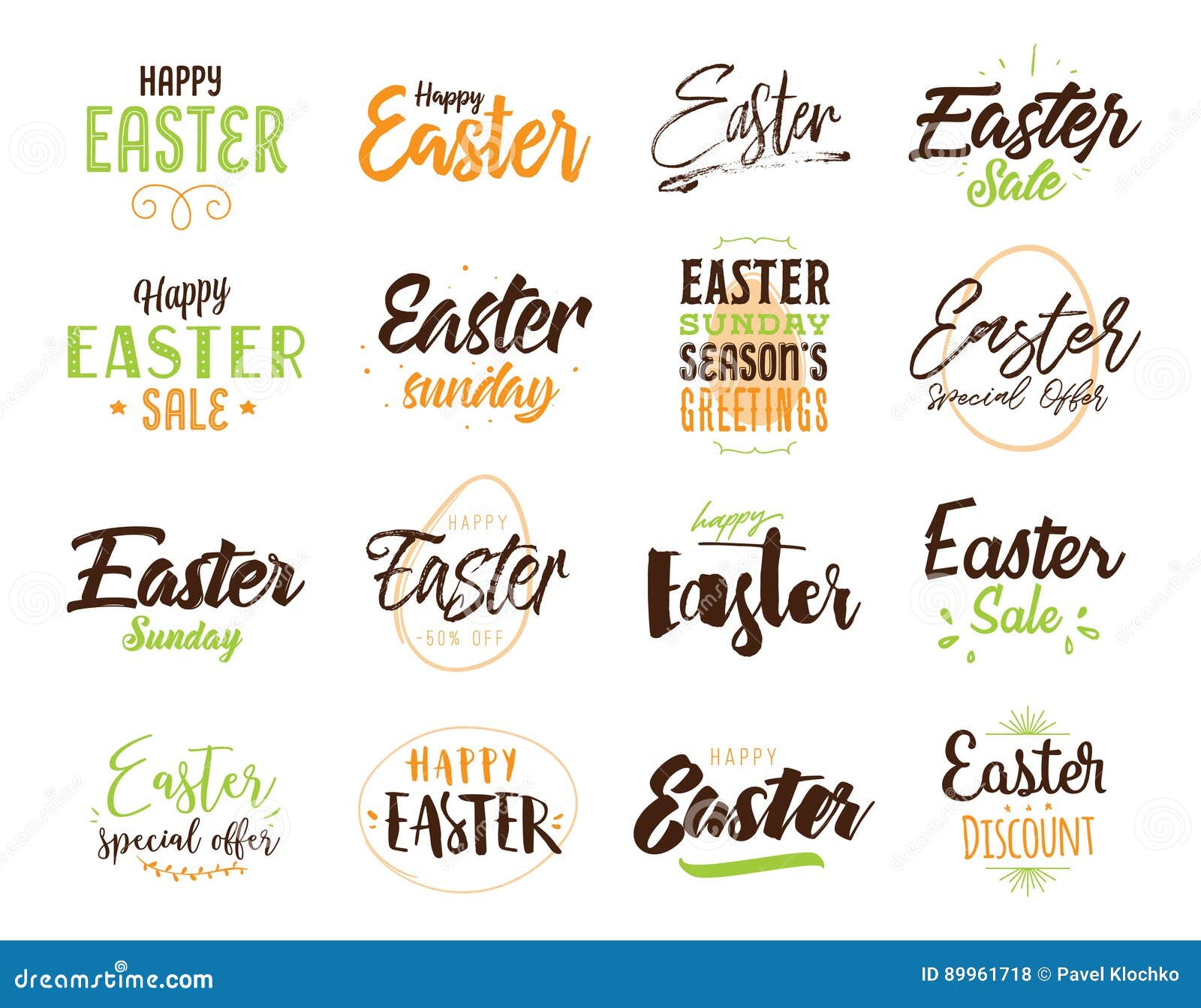Easter typography design. stock vector. Illustration of message - 89961718
