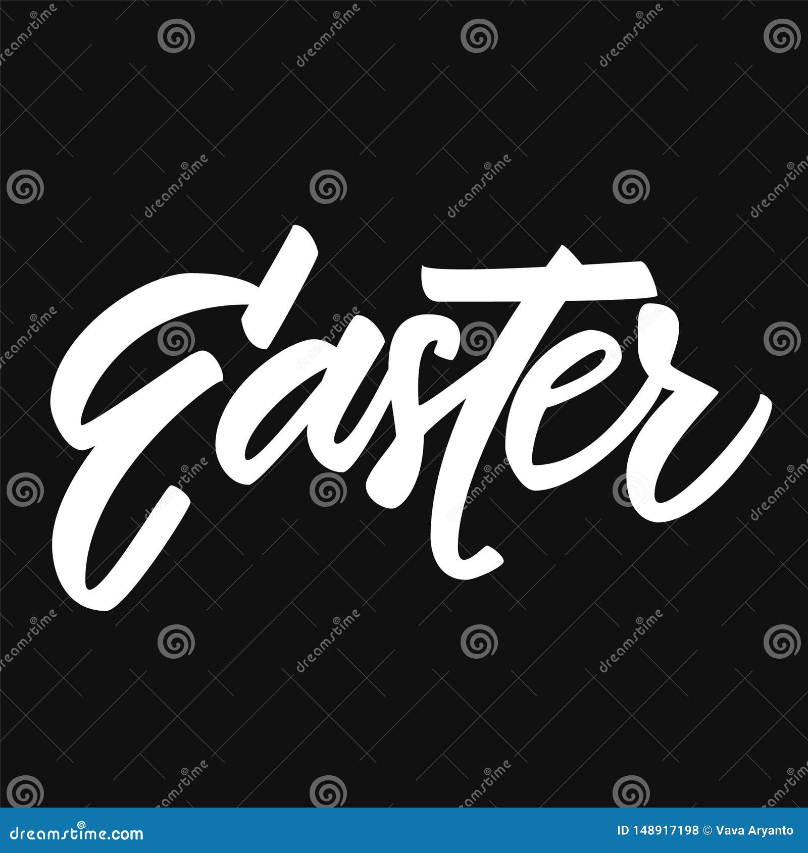 Easter Typography of a Word Easter. Stock Illustration - Illustration ...