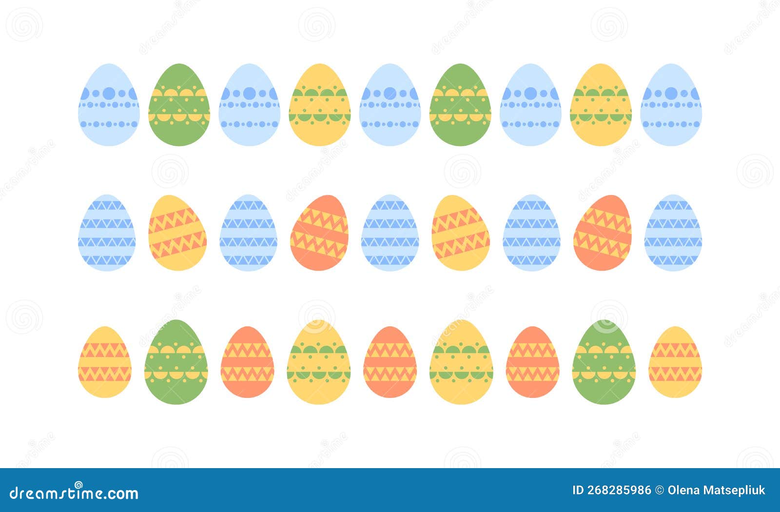 Easter Vector Borders. Easter Egg Decorative Elements - Border Lines ...