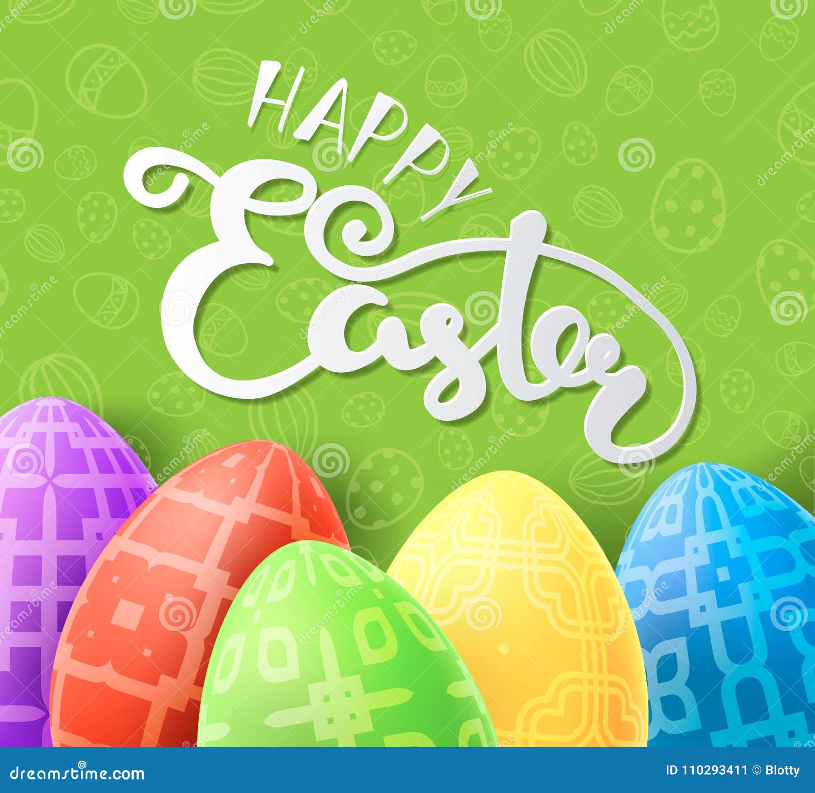 Easter Vector Illustration with Egg Stock Vector - Illustration of ...