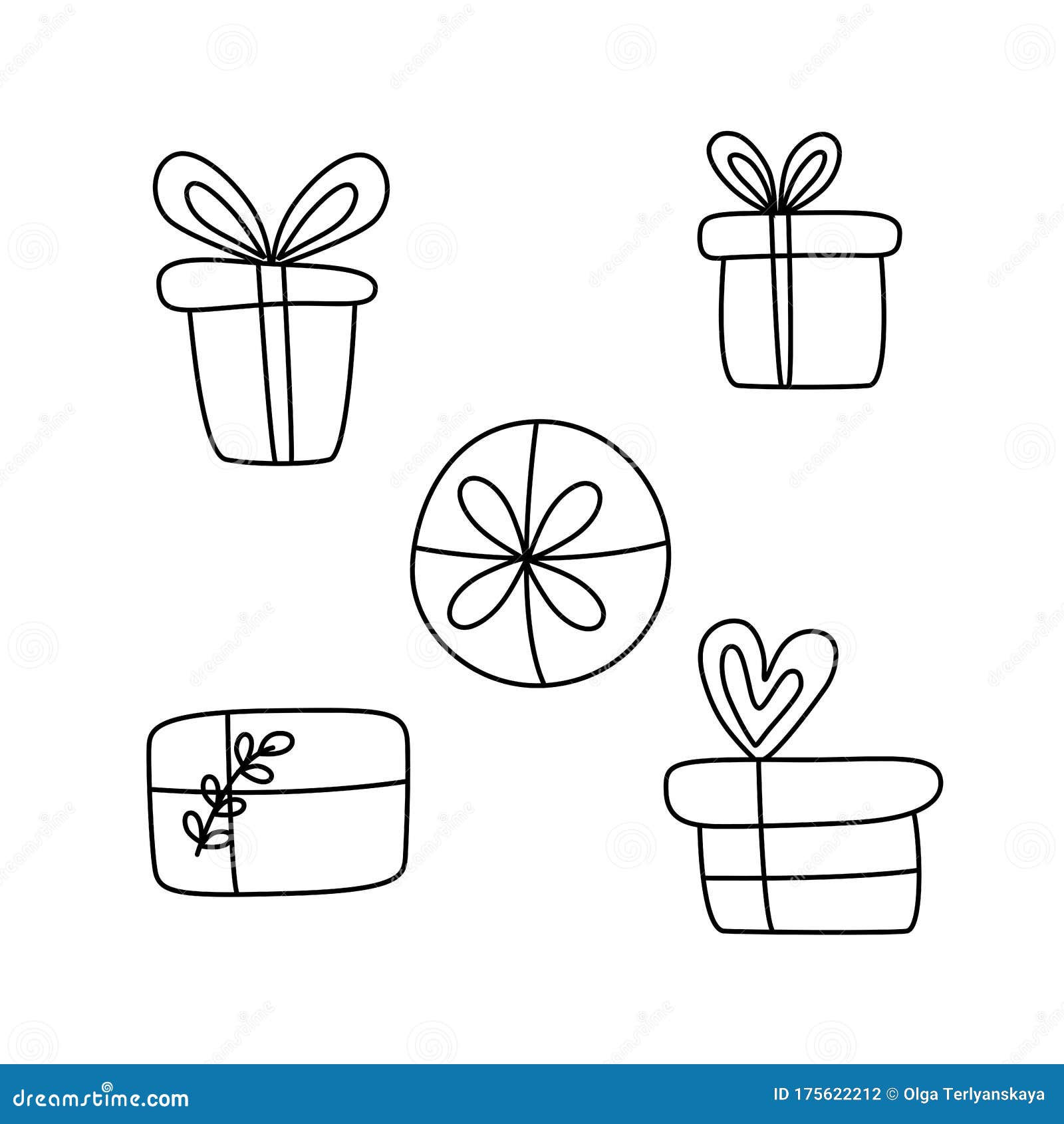 EASTER VECTOR SET- Vector Hand Drawn Outline Illustration of Easter ...