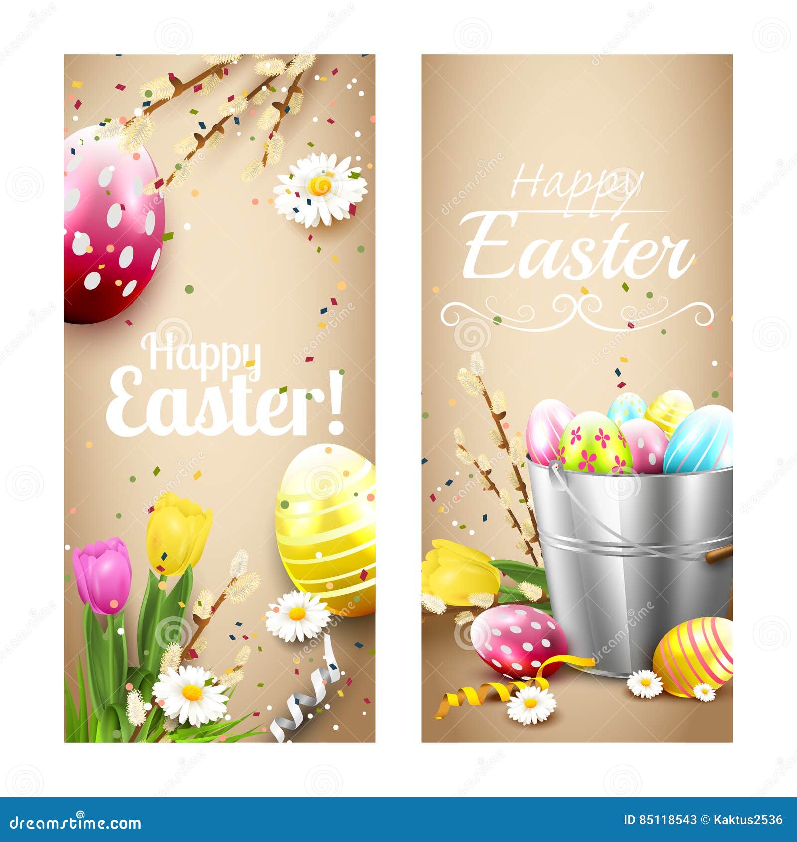 Easter vertical banners stock vector. Illustration of beauty - 85118543
