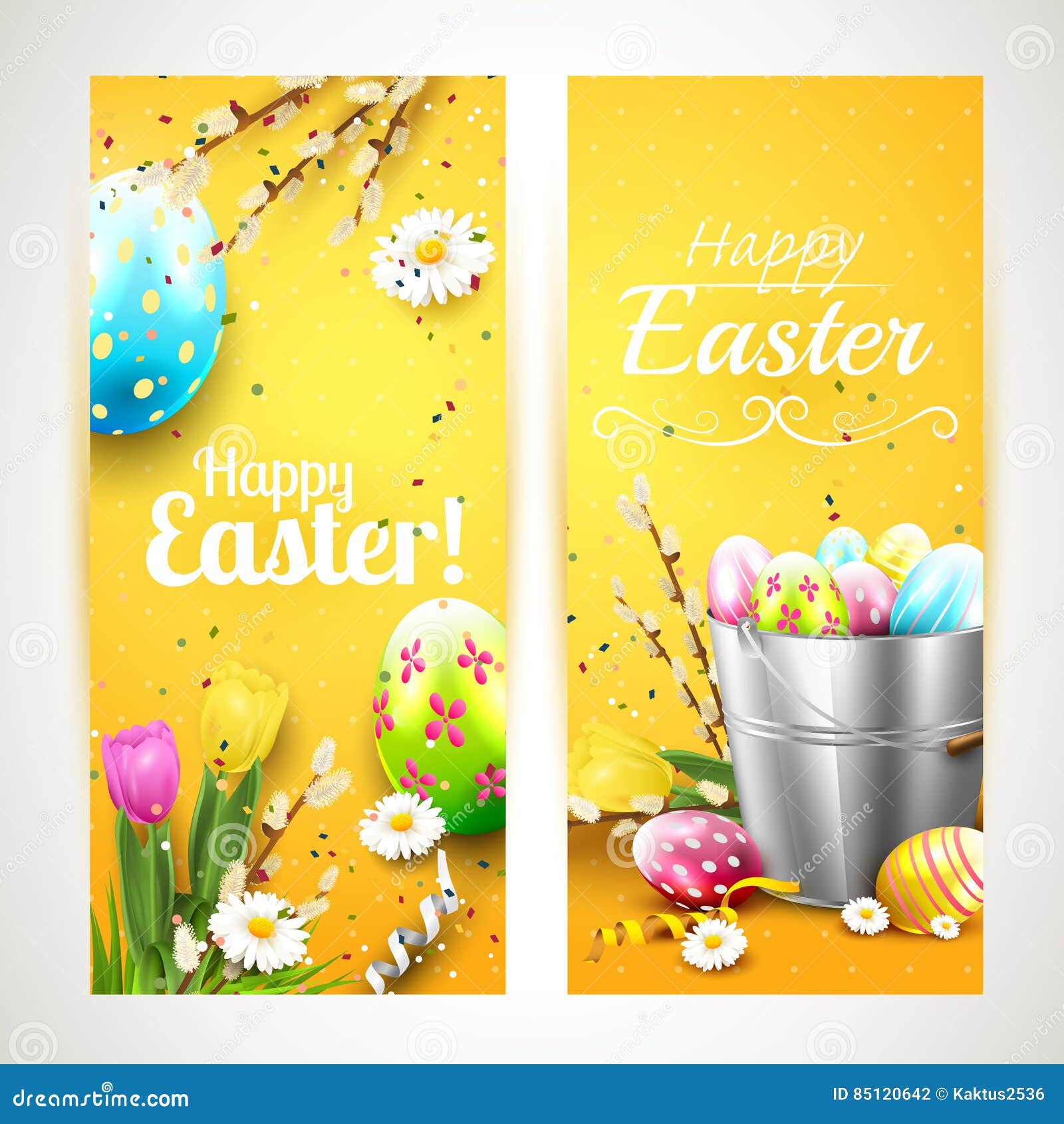 Easter vertical banners stock vector. Illustration of vibrant - 85120642