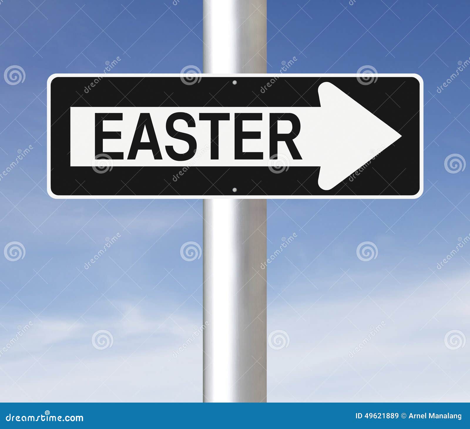 Easter this Way stock image. Image of sunday, road, arrow - 49621889
