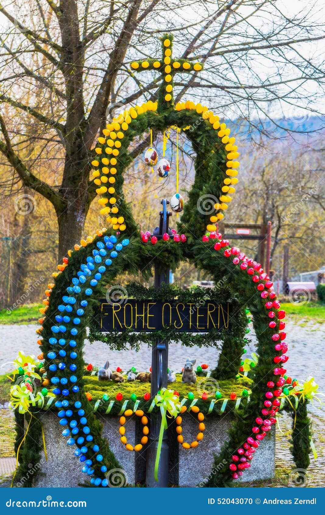 Easter Well stock photo. Image of holiday, european, rustic - 52043070