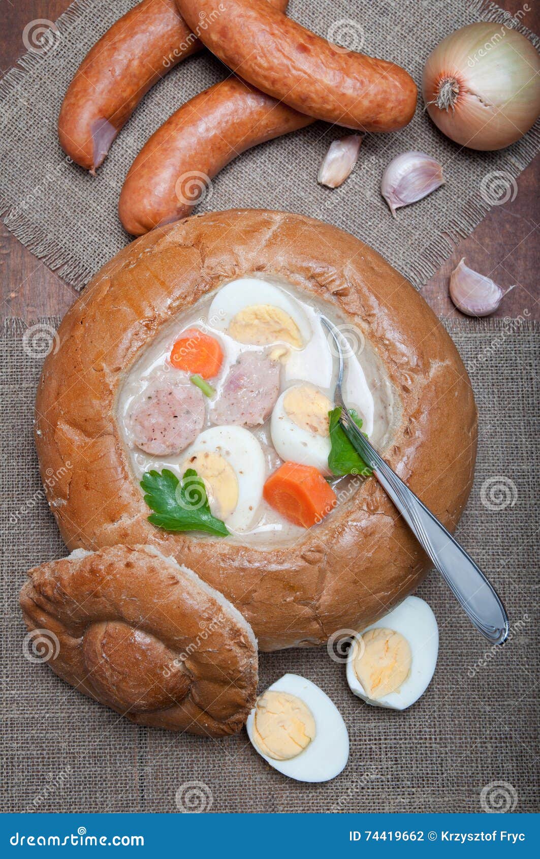 Easter white borscht stock photo. Image of fermented - 74419662