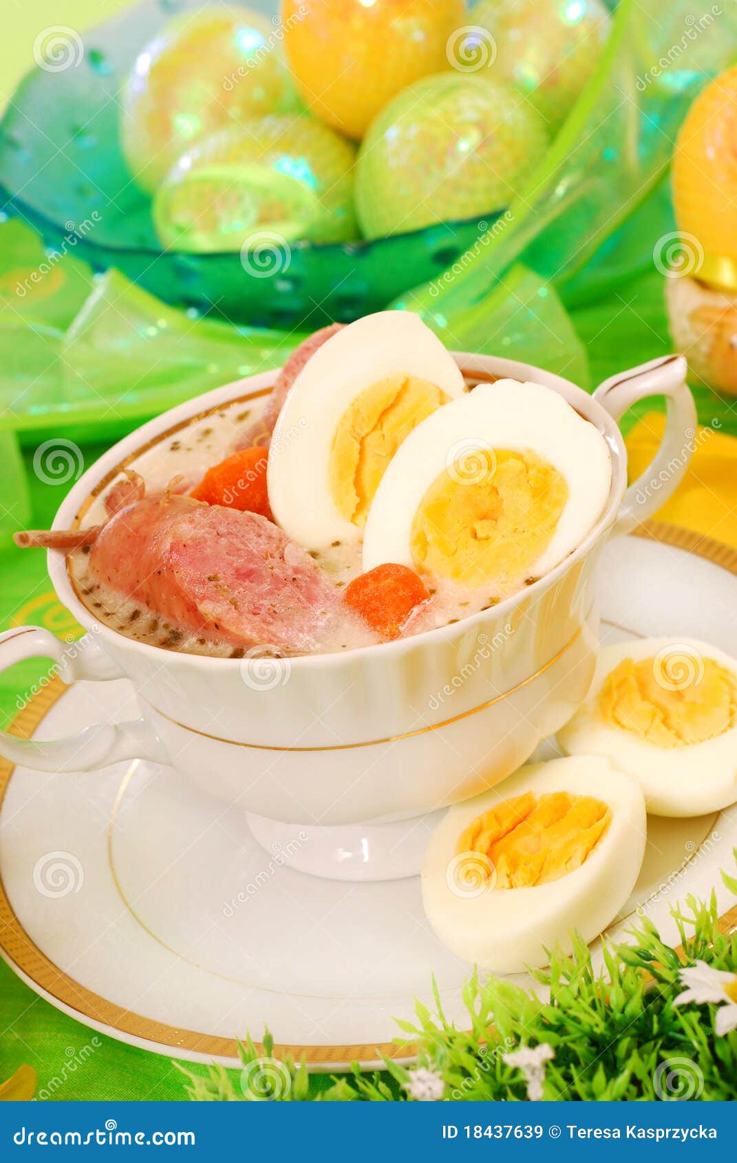 Easter White Borscht ( Zurek ) Stock Image - Image of appetizing ...
