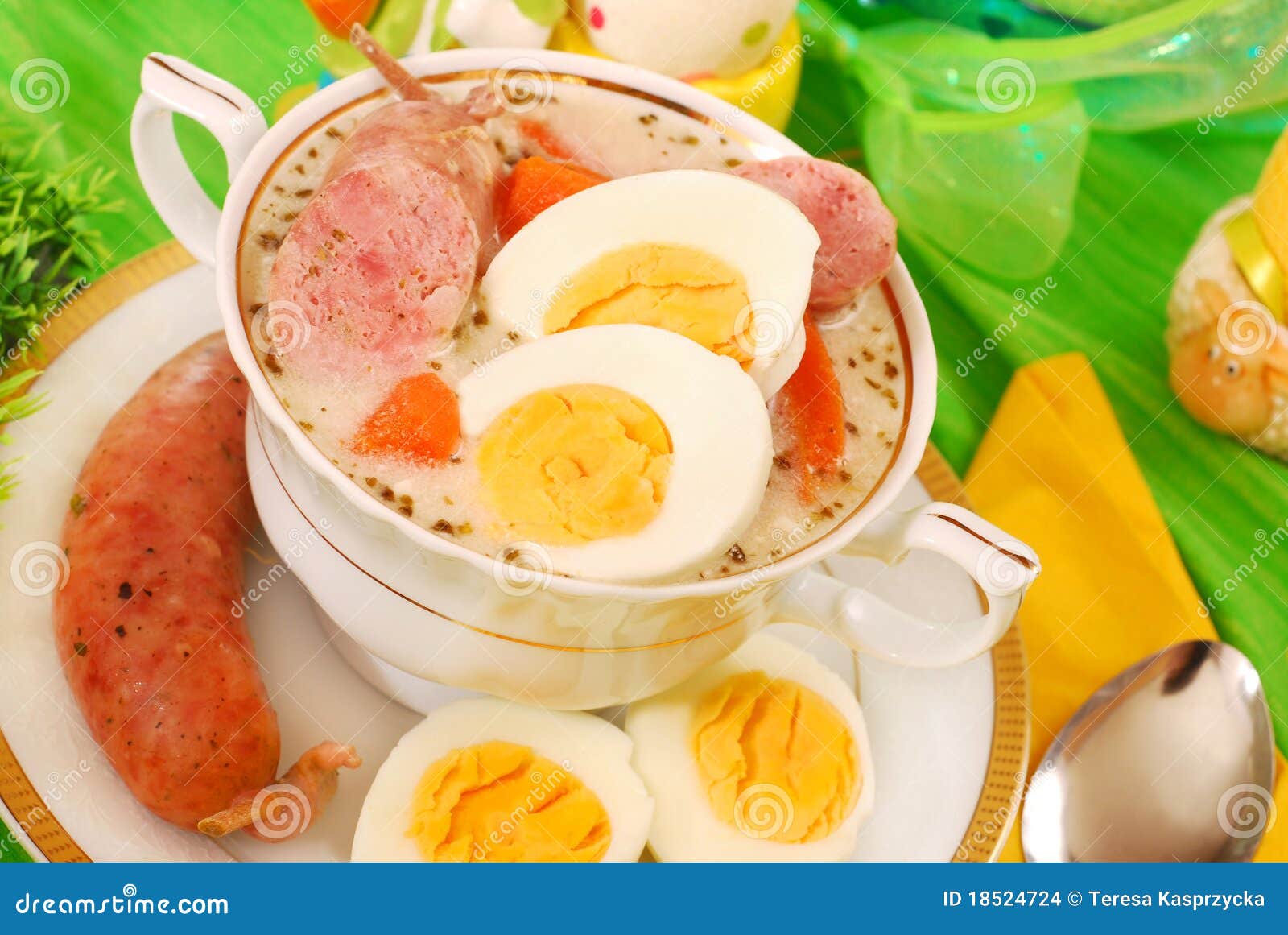 Easter White Borscht ( Zurek ) Stock Photo - Image of lunch, plate ...